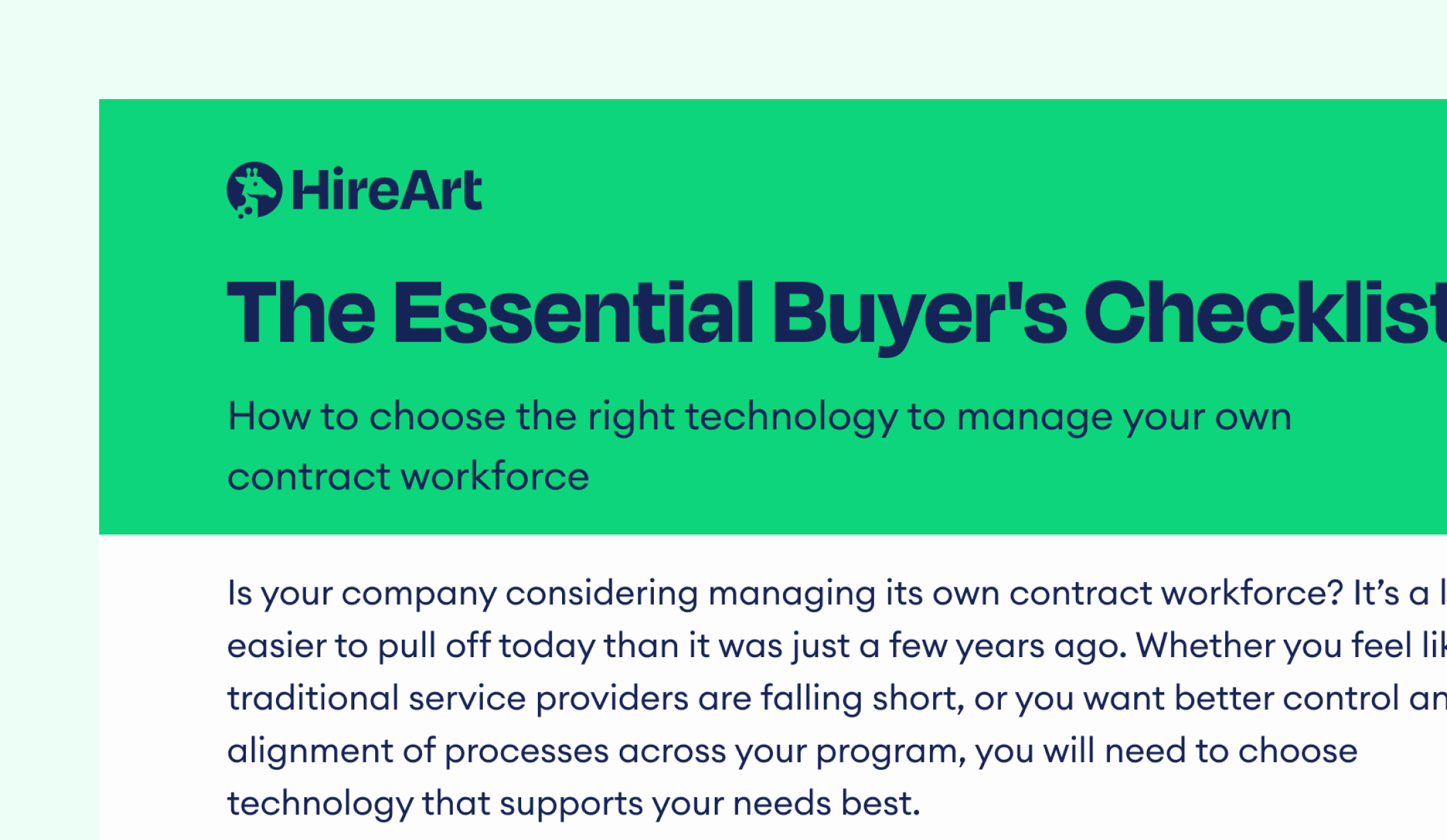 HireArt | The Essential Buyer's Checklist