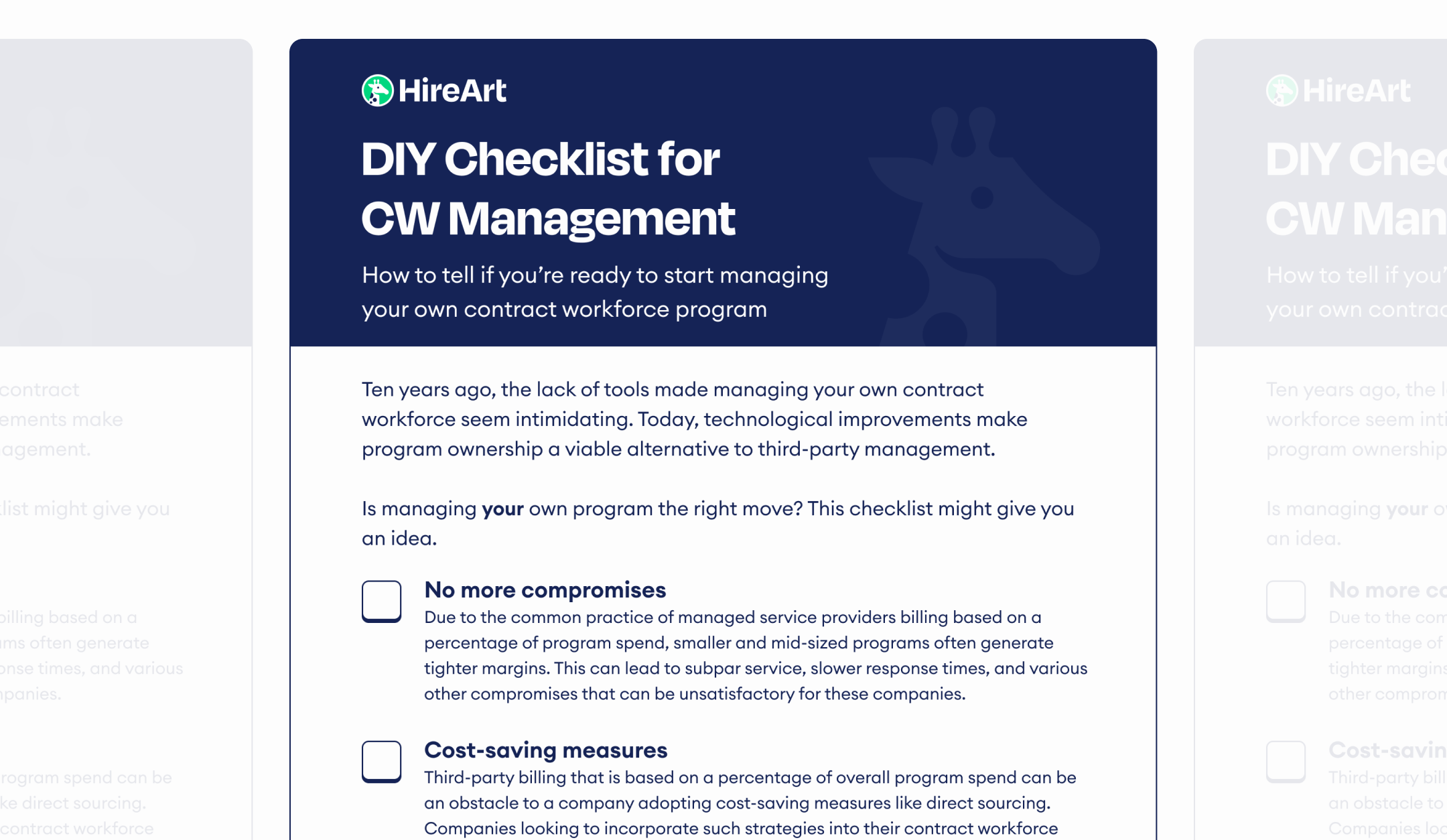 HireArt | DIY Checklist for CW Management