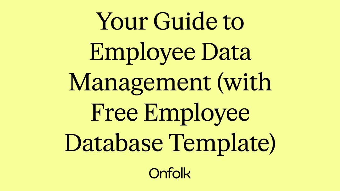 Your Guide to Employee Data Management (with Free Employee Database ...