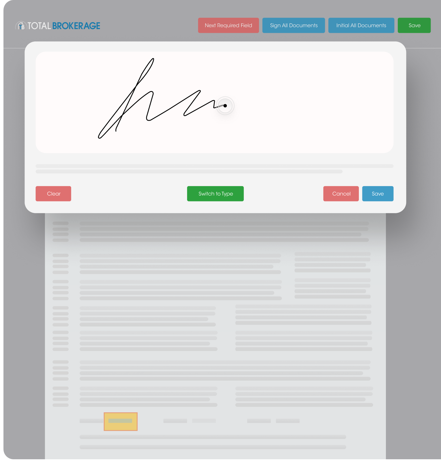 Customizable E-Signature Software | TotalBrokerage