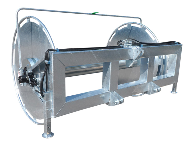 Giampi slangenhaspel met vaste drum en dubbele aandrijving