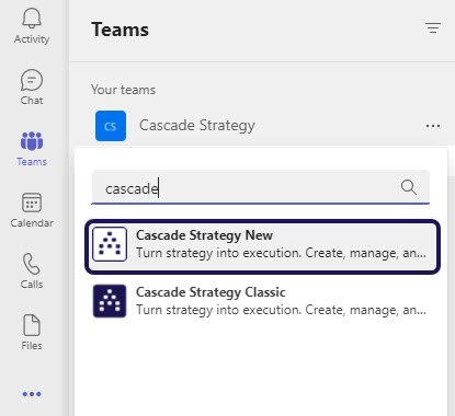 Integrate Cascade and Microsoft Teams