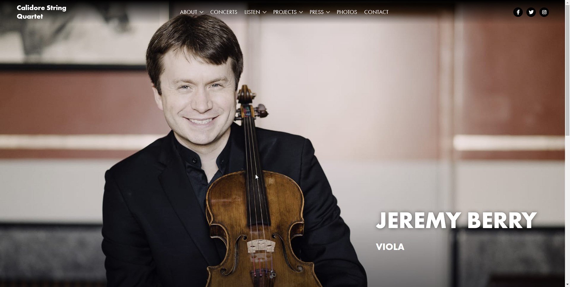 Jeremy Berry | Calidore String Quartet