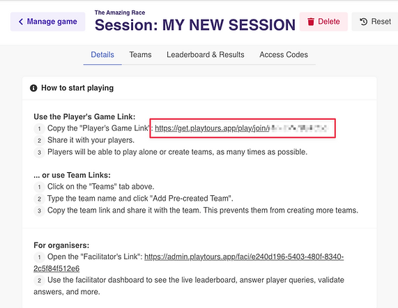 How to use the Access Codes feature in PlayTours - PlayTours