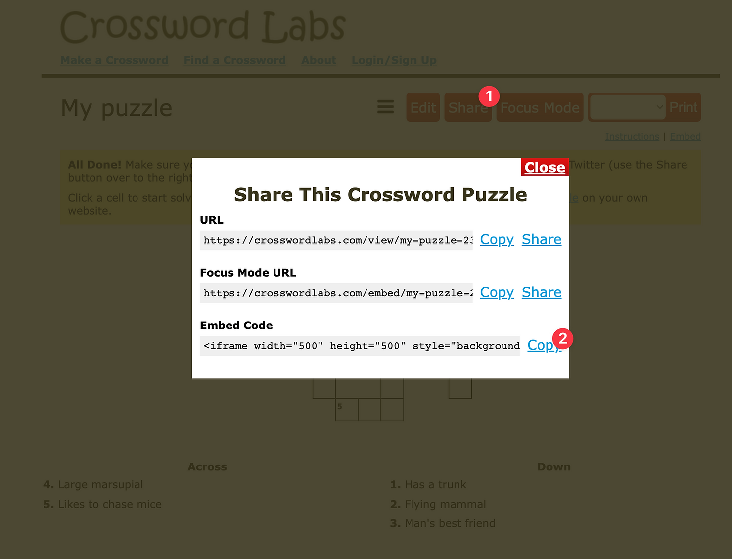 How to embed crossword puzzles on PlayTours - PlayTours