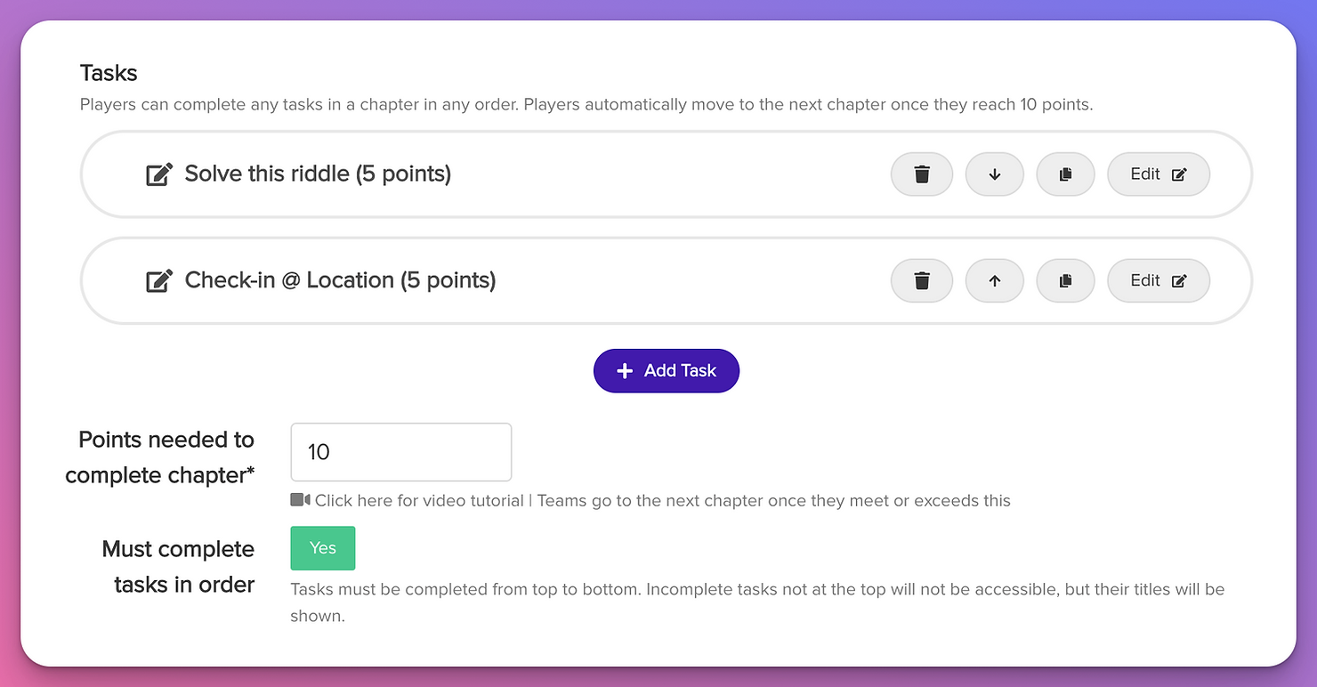 Using PlayTours' Chapter-Task-Point System - PlayTours
