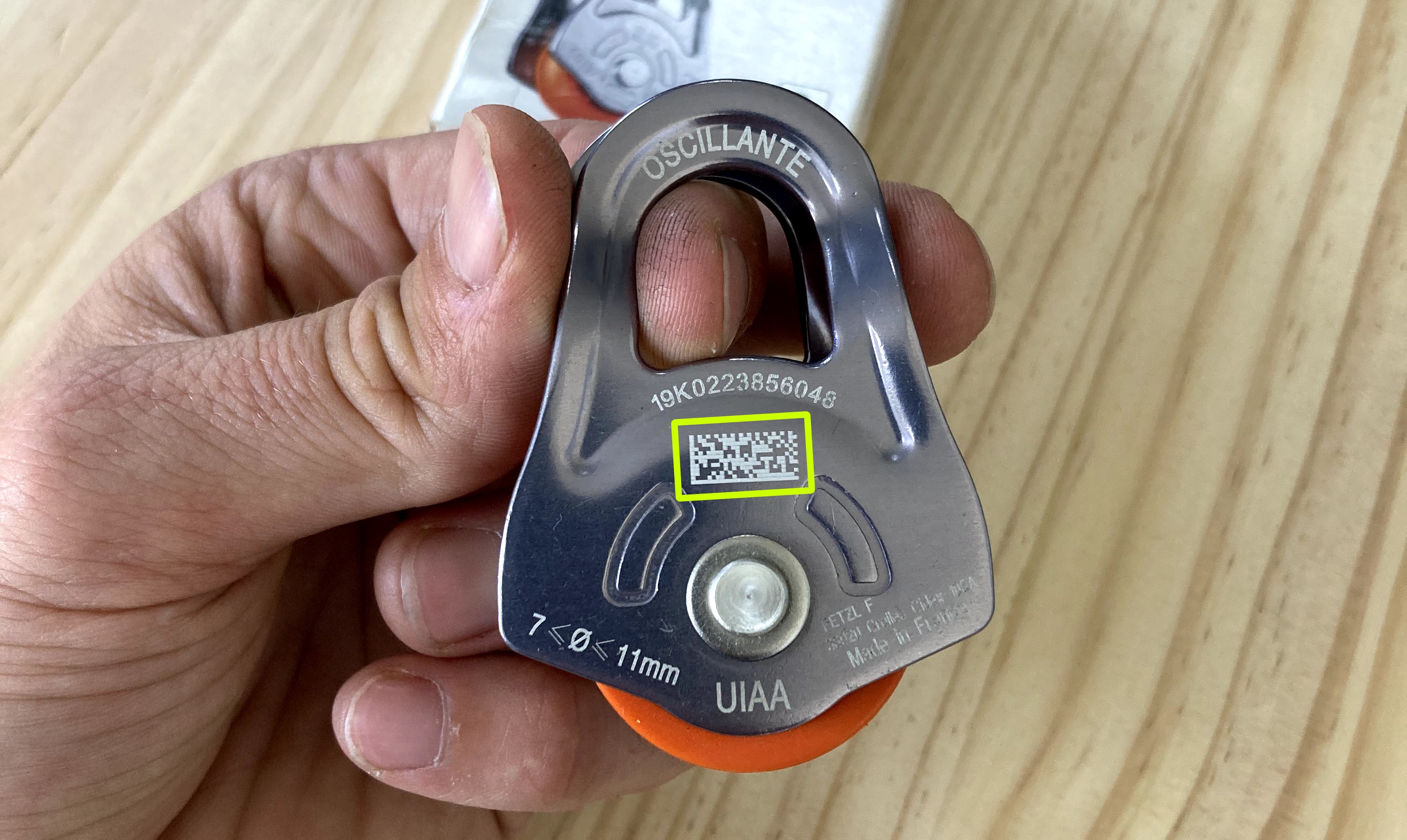 Using Petzl codes and other scannable technology