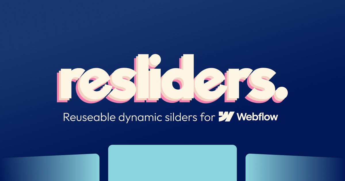 Resliders - Reuseable Slider Components for Webflow