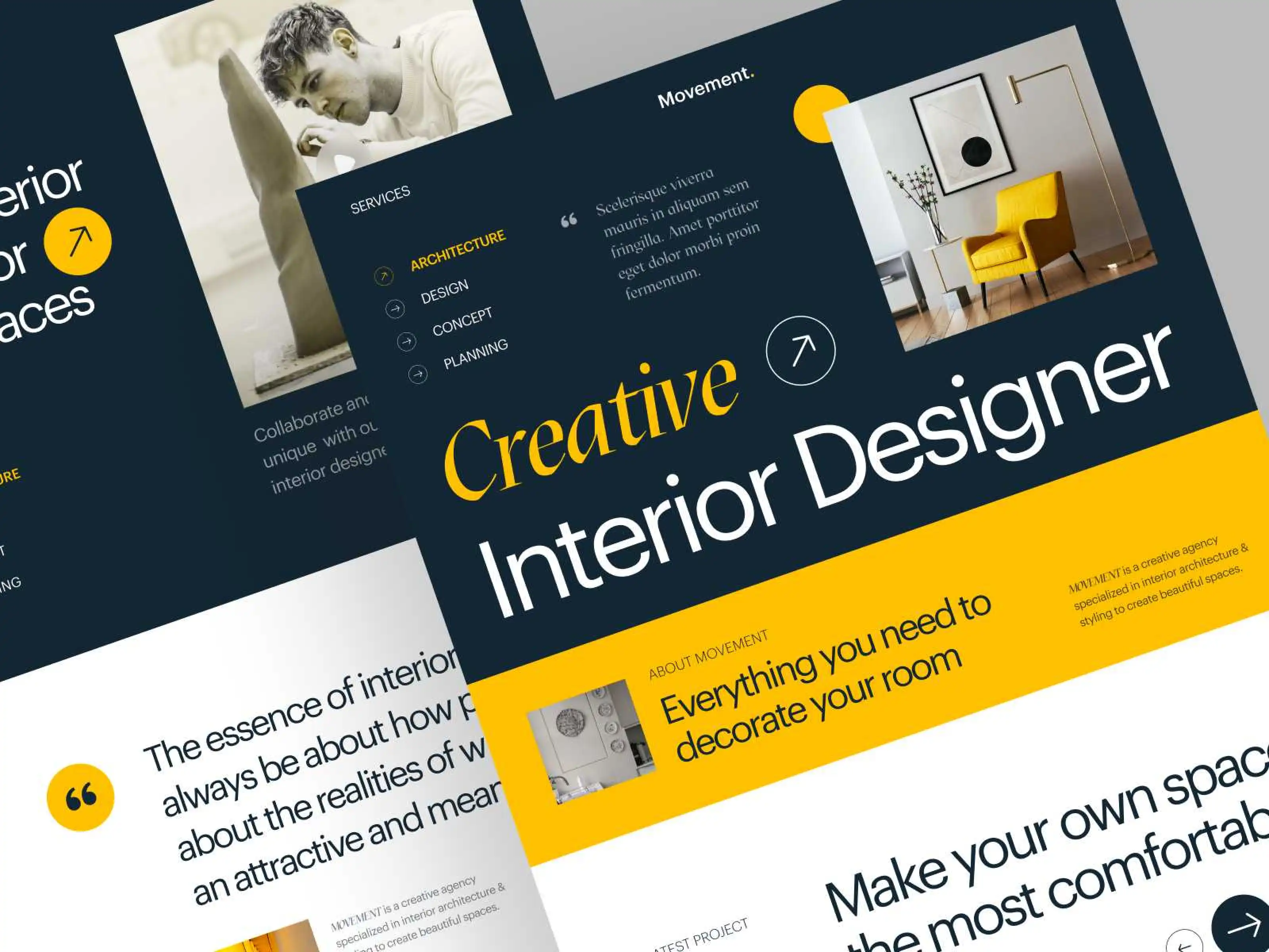 Movement Interior Designer Landing Page - VisualTap