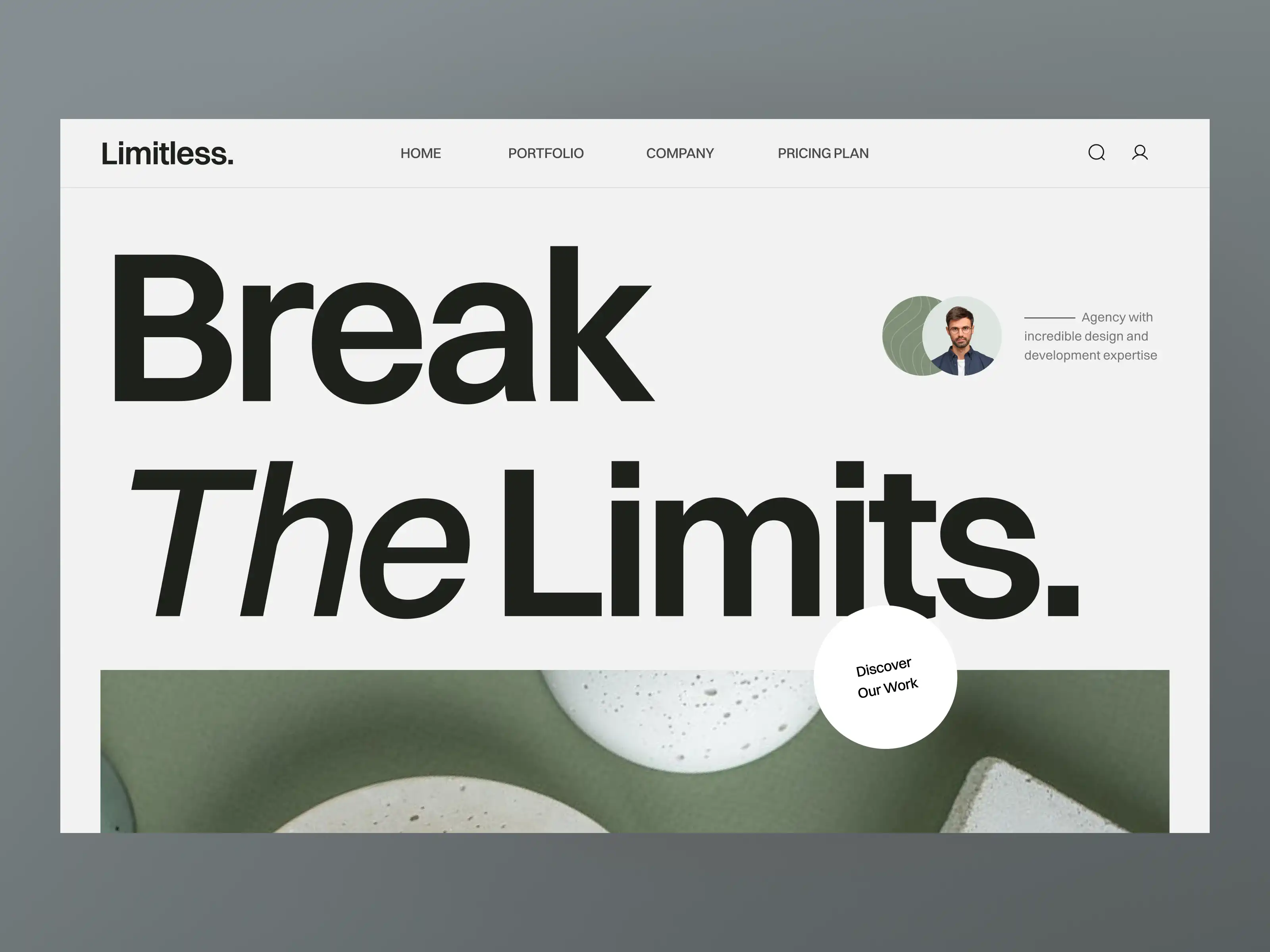 Limitless Design Agency Landing Page - VisualTap