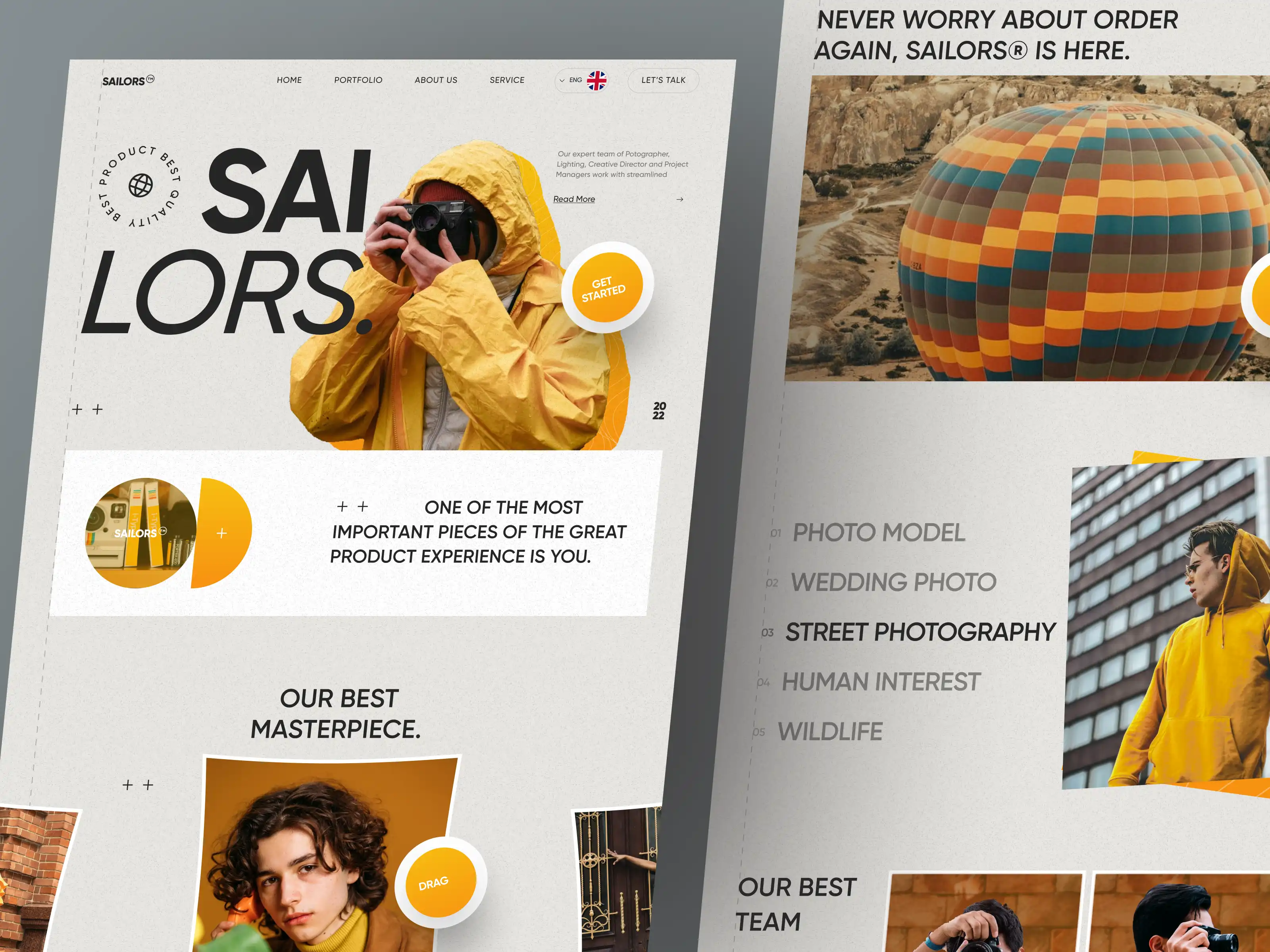 Sailors Photography Landing Page - VisualTap