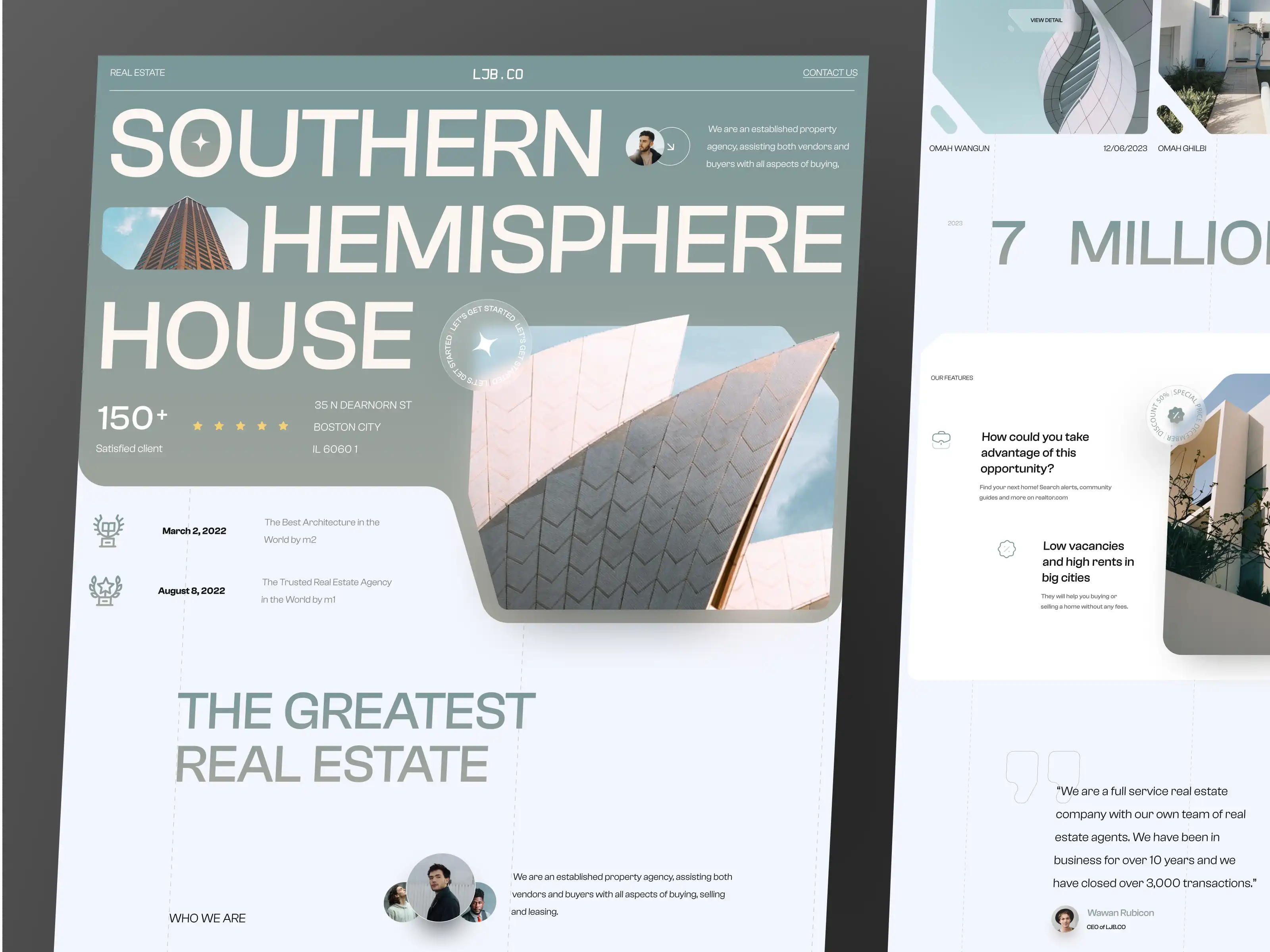 Robin Buenos Architects Landing Page - VisualTap