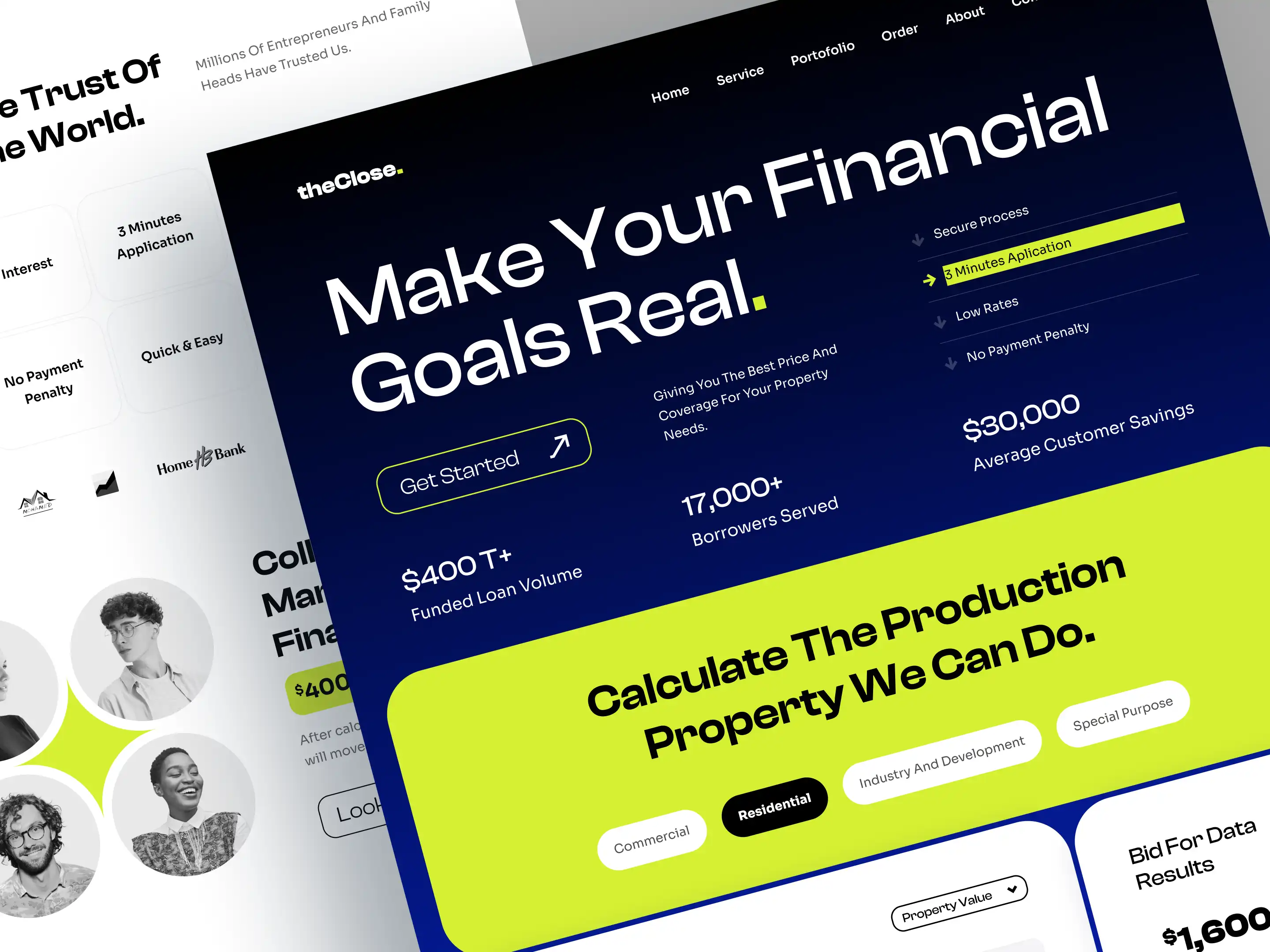 theClose Financial Planner Landing Page - VisualTap