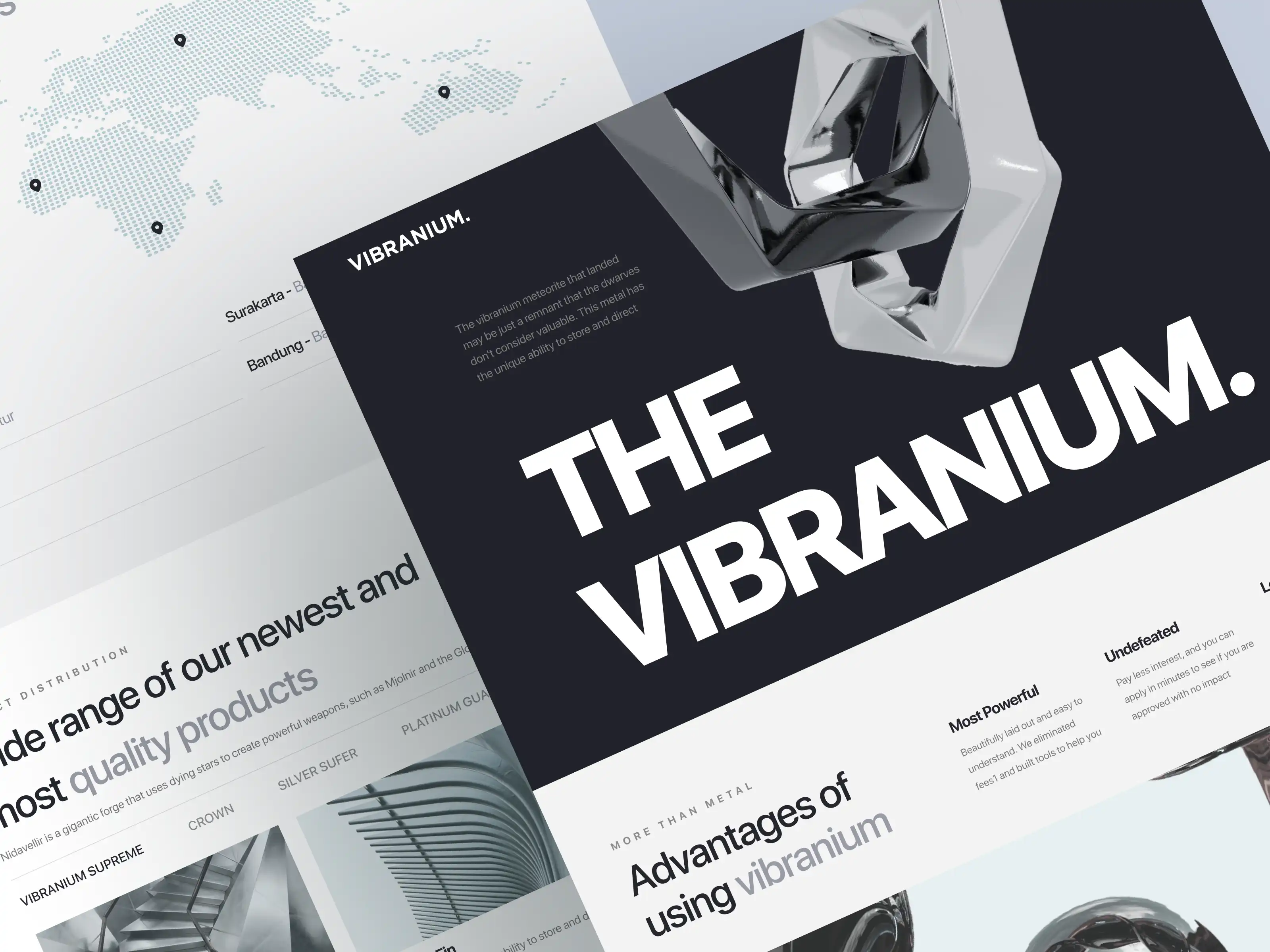 Vibranium Metal Product Landing Page - VisualTap