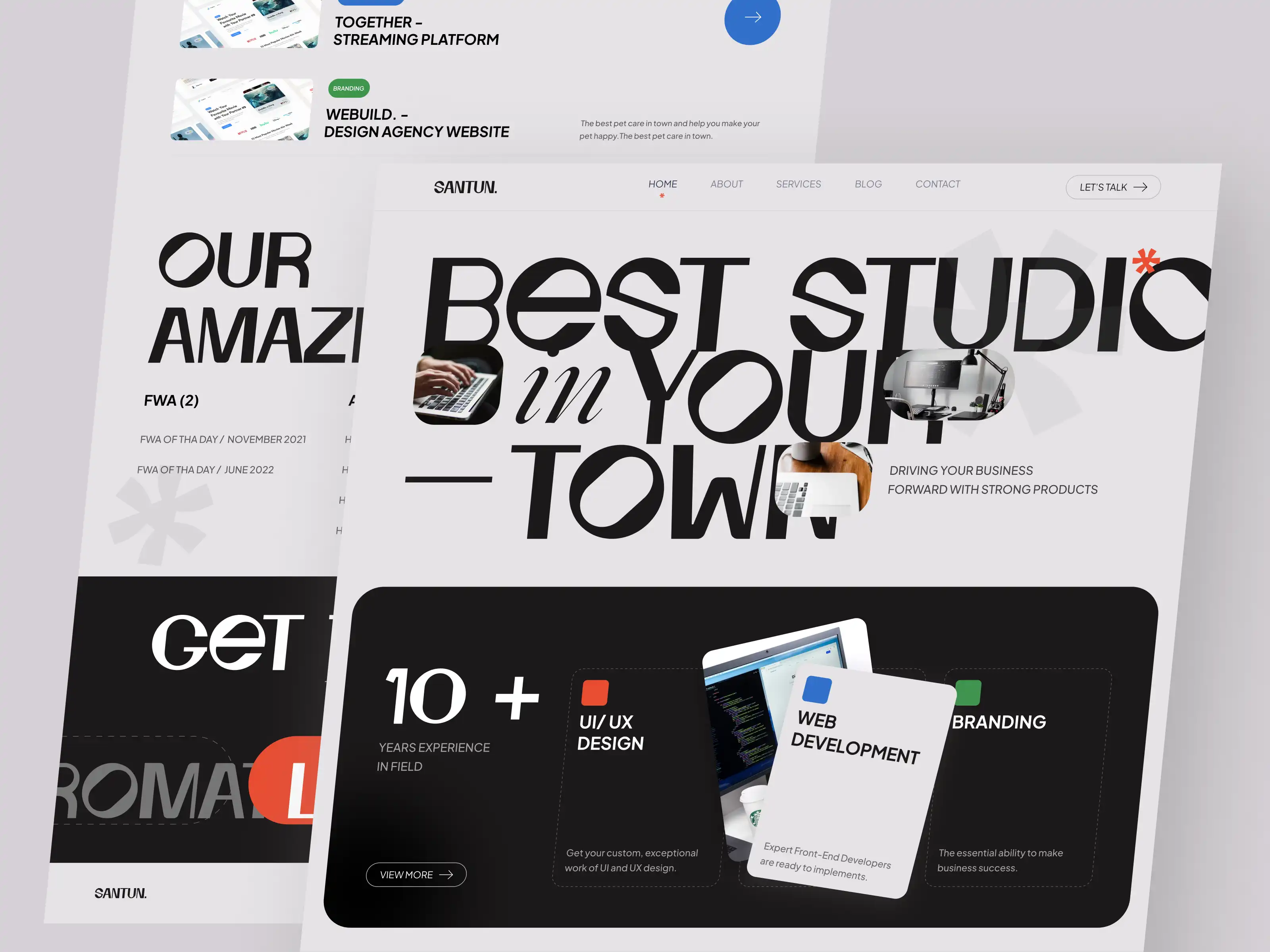 Santun UI Design Studio Landing Page - VisualTap