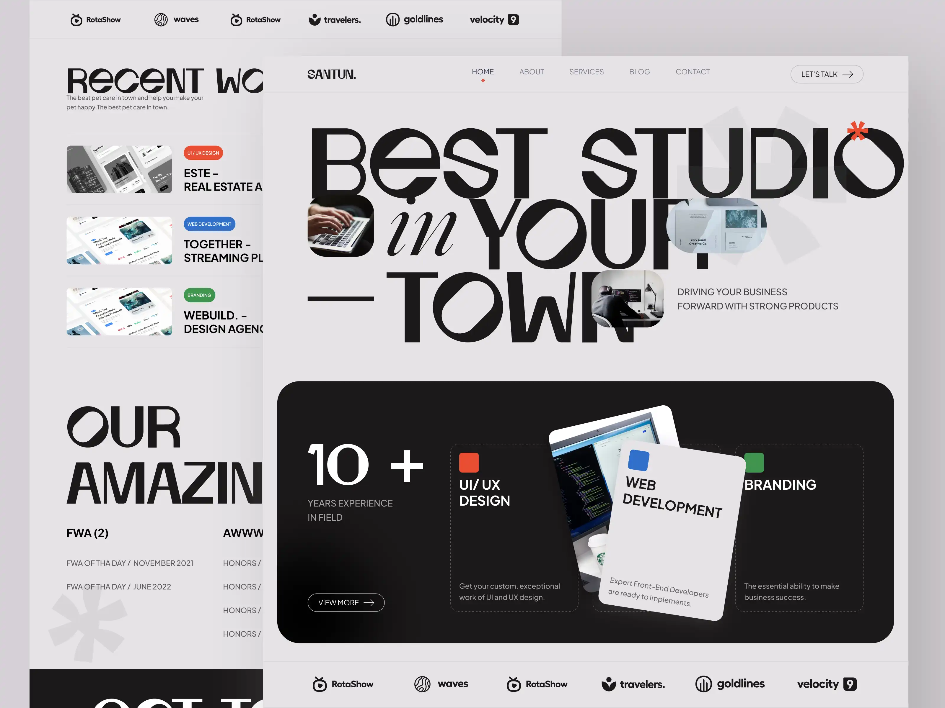 Santun UI Design Studio Landing Page - VisualTap