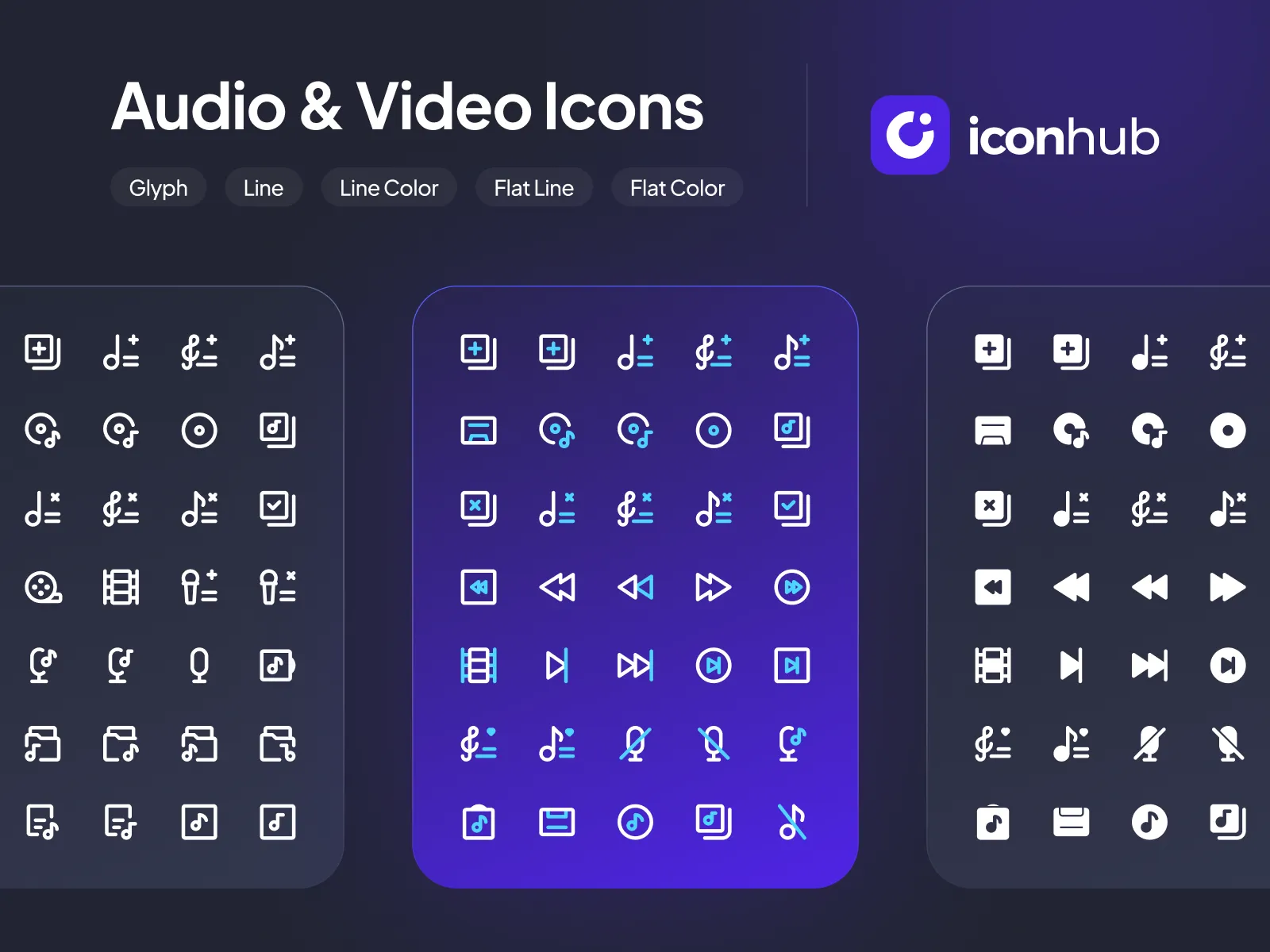 Audio & Video Free Icon Pack from Iconhub - VisualTap