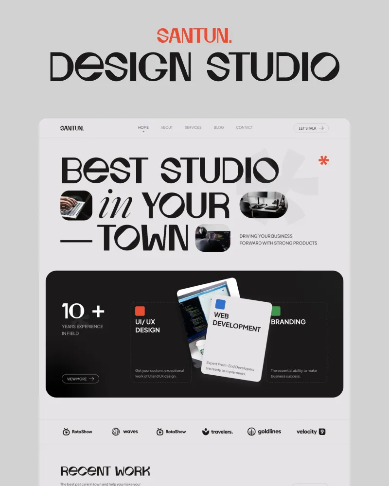 Santun UI Design Studio Landing Page - VisualTap