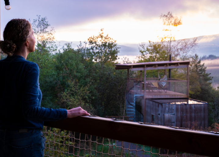 A free sauna session included in your Canopy stay in Alsace