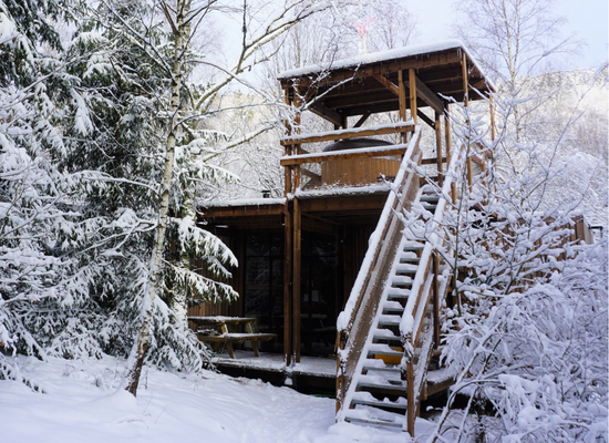 Tree Trunk Hot Tub cabin - Nutchel Les Ardennes