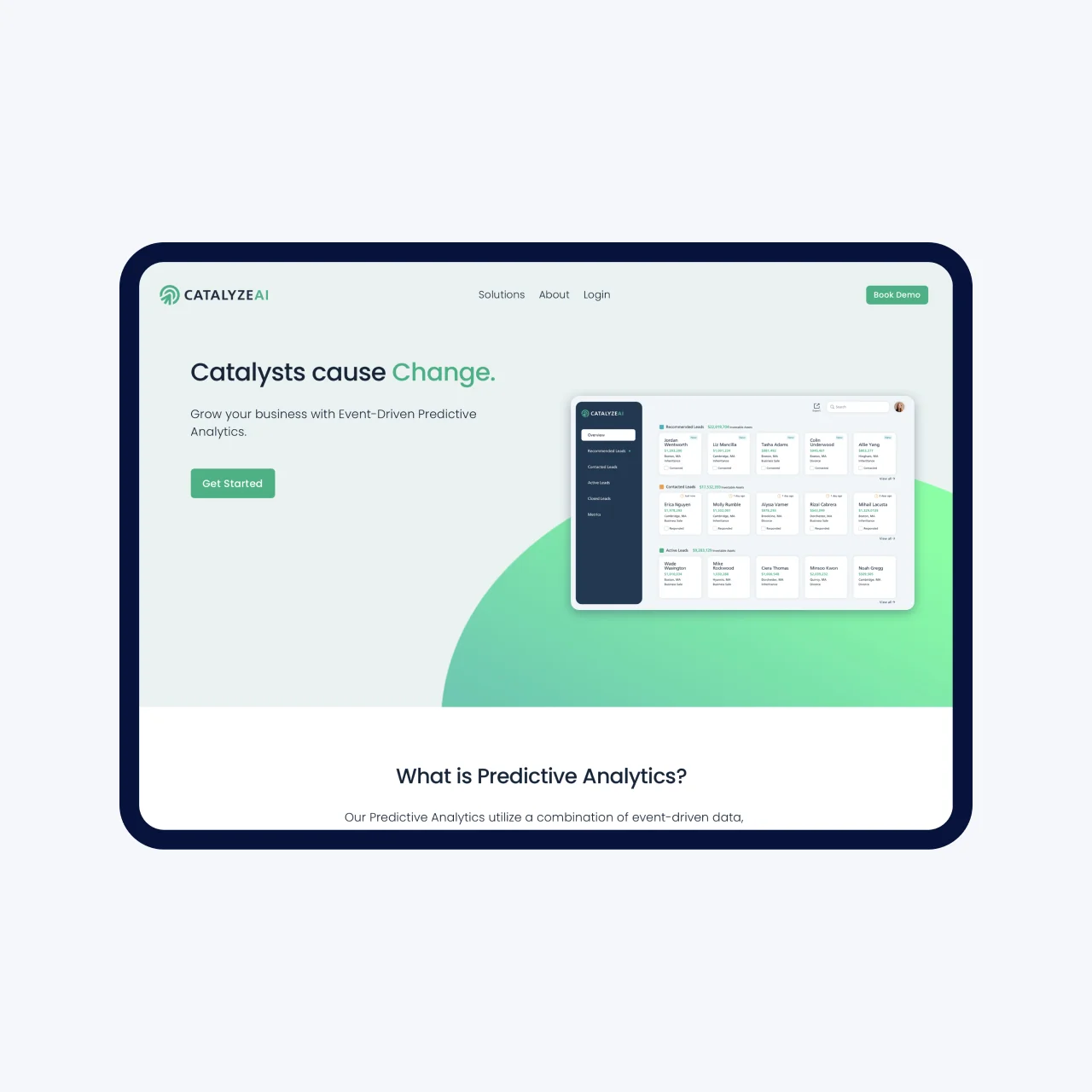 Catalyze — Brand Makeover for AI Business Analytics Platform | Halo Lab