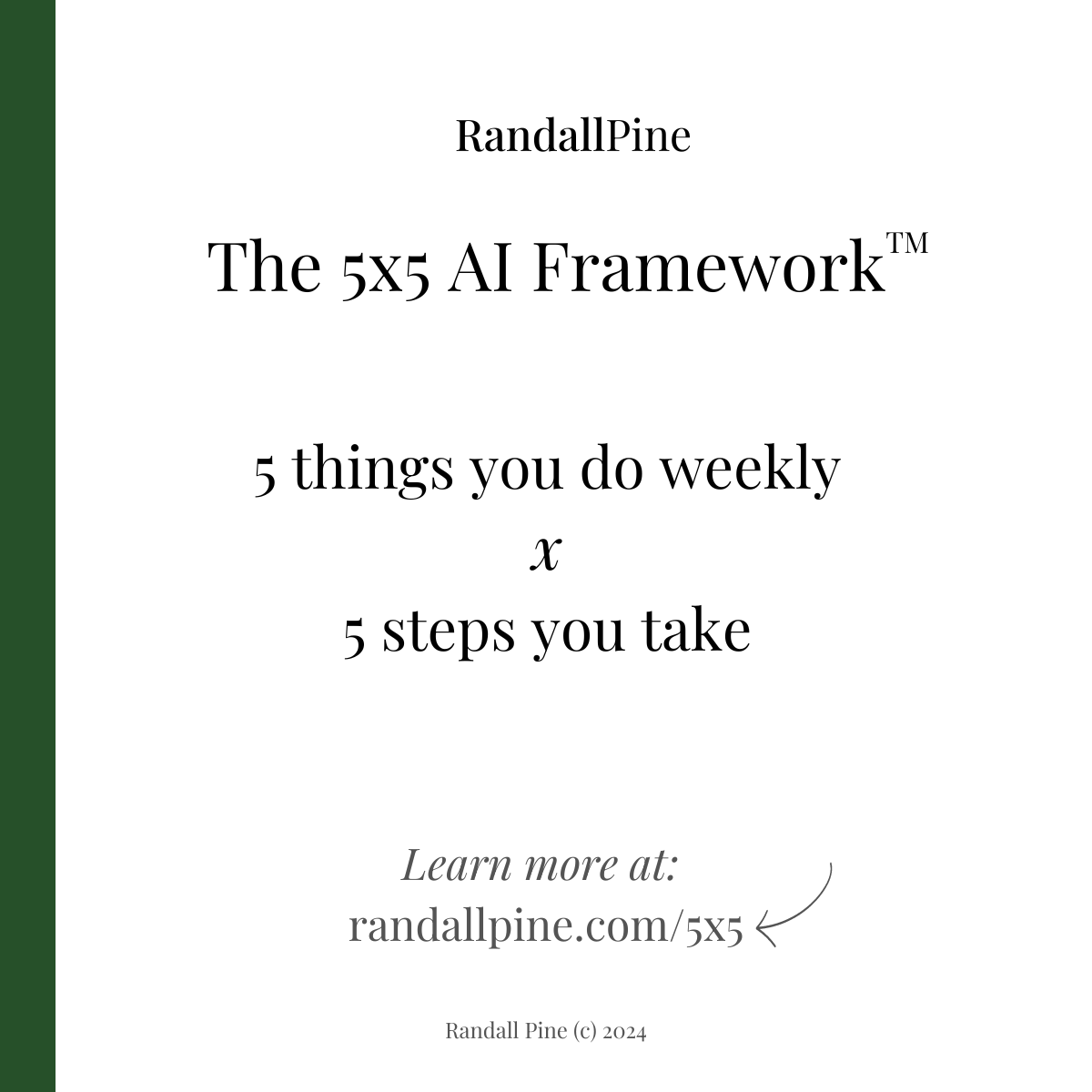 The 5x5 AI Framework | Randall Pine