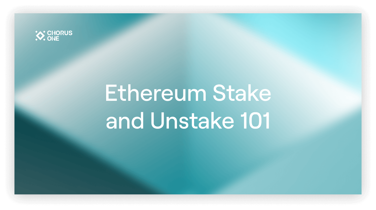 Ethereum Stake and Unstake 101