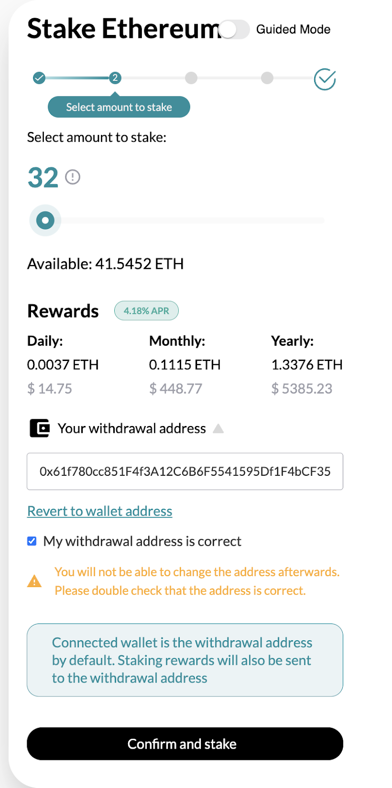 Stake Ethereum (ETH) with Chorus One | Ethereum Staking Rewards Calculator