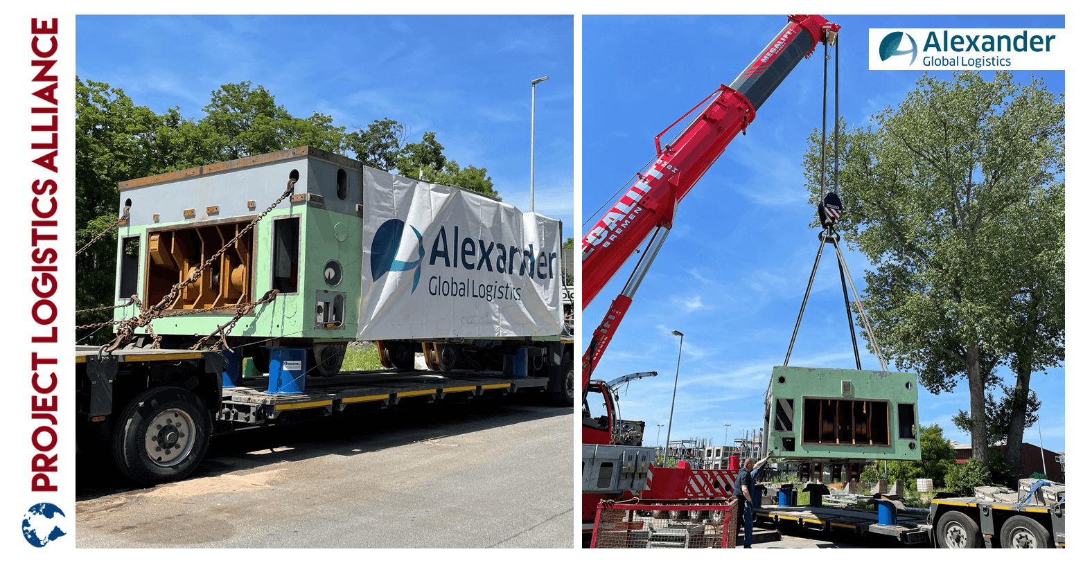 Alexander Global Logistics Moves Dismantled Press For Mercedez Benz