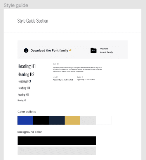 Create an optimised Style Guide in Figma for Webflow