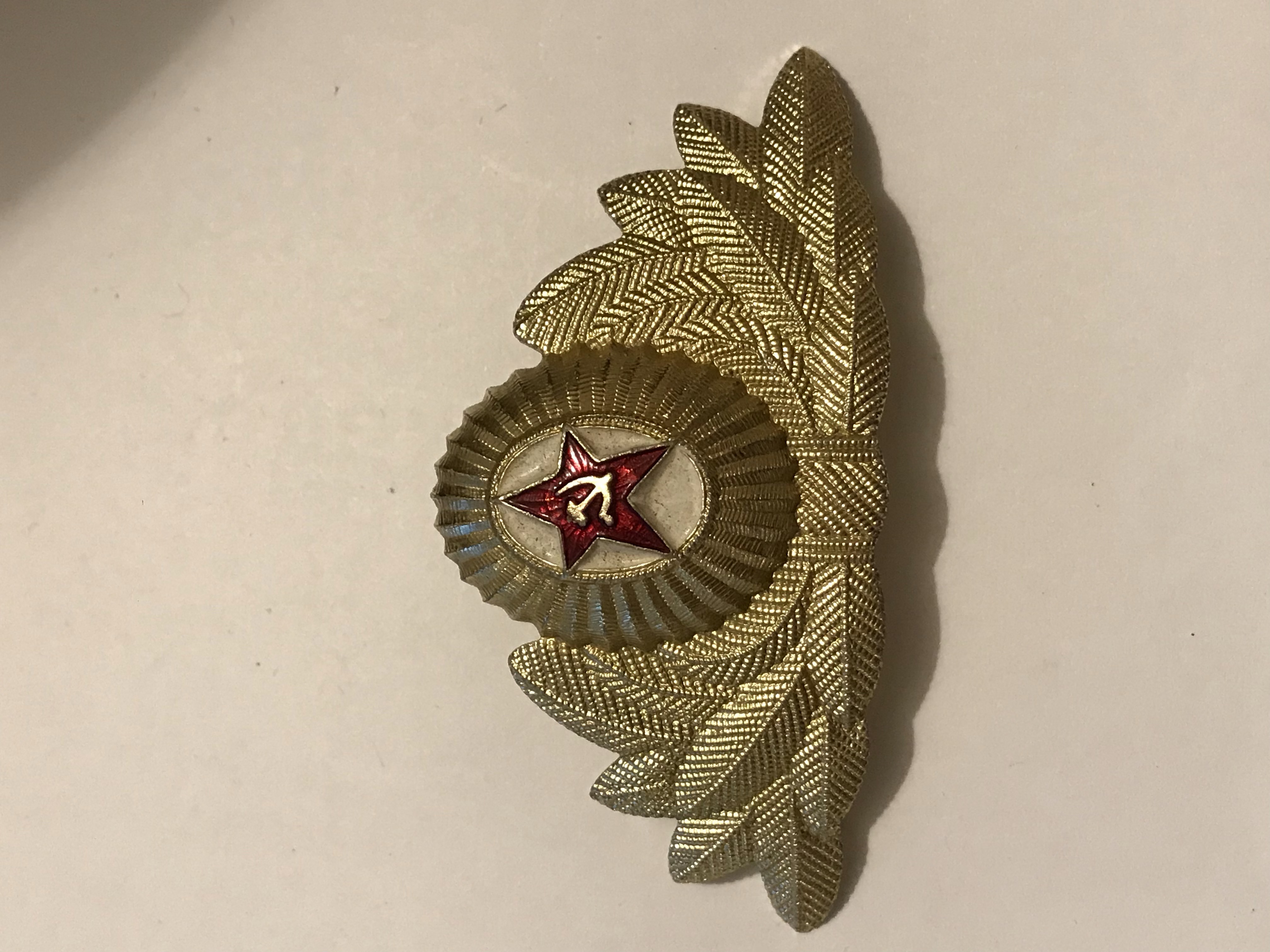 Soviet Russian Army General Commander Visor Cap Hat Badge Cockade USSR ...