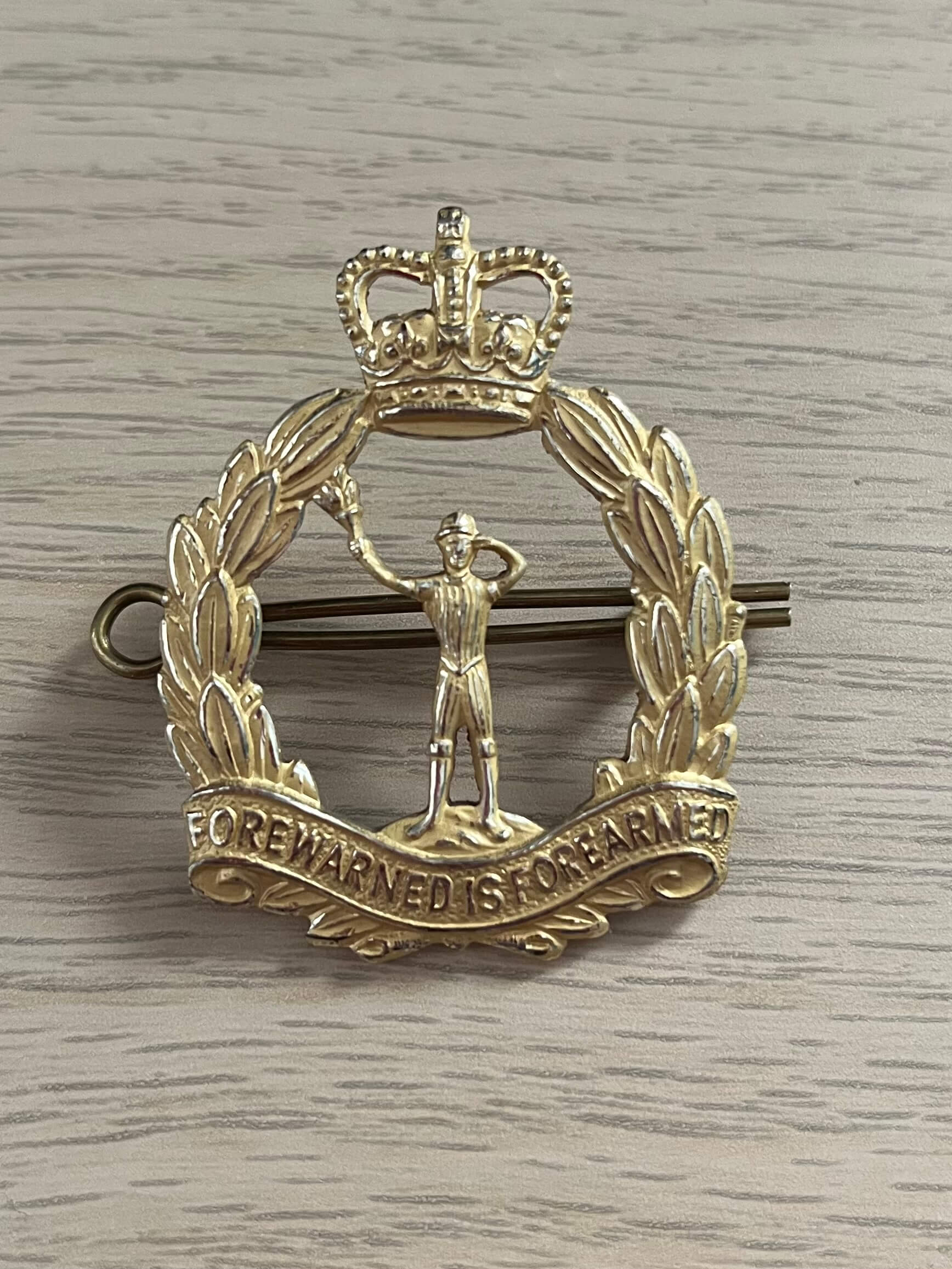 Genuine Officers Royal Observer Corps ROC Metal Cap Badge Q/C