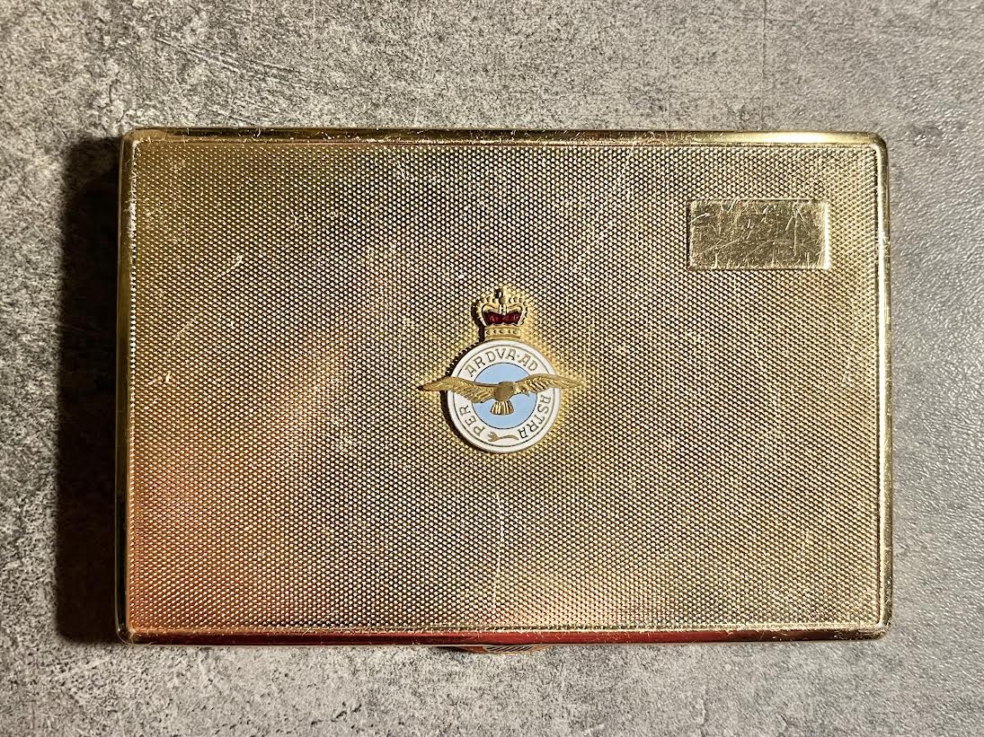 Enamel And Gold Guilt RAF Cigaret Case.