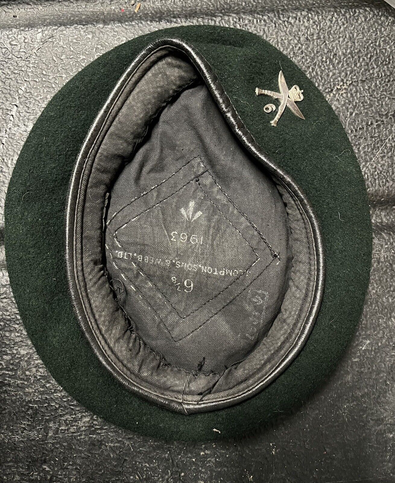 British Army 6th Queens Gurka Rifles Green Beret 1963 Dated