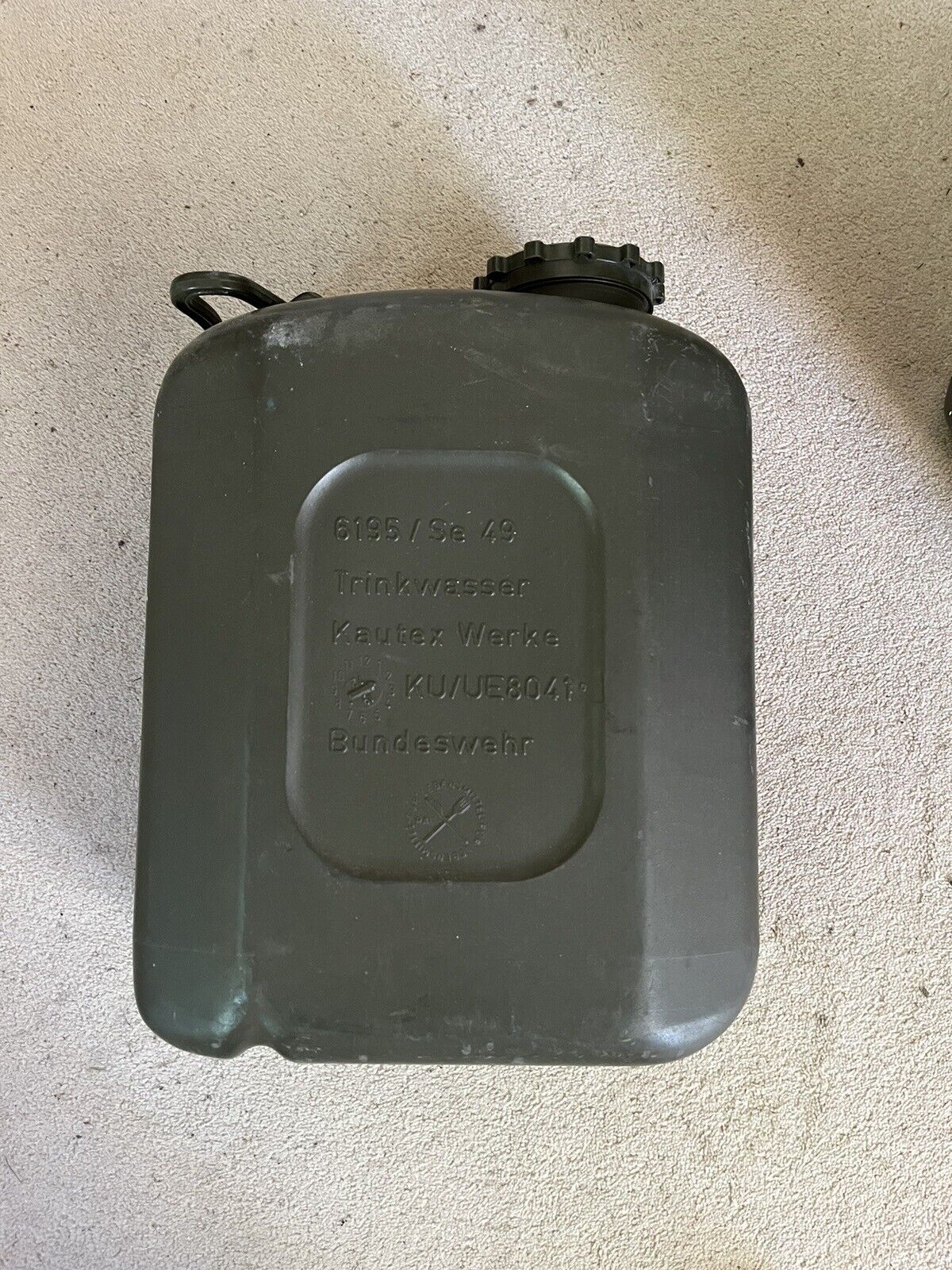 German Army “bundeswehr” 20 Litre Plastic Water Jerry Cans.
