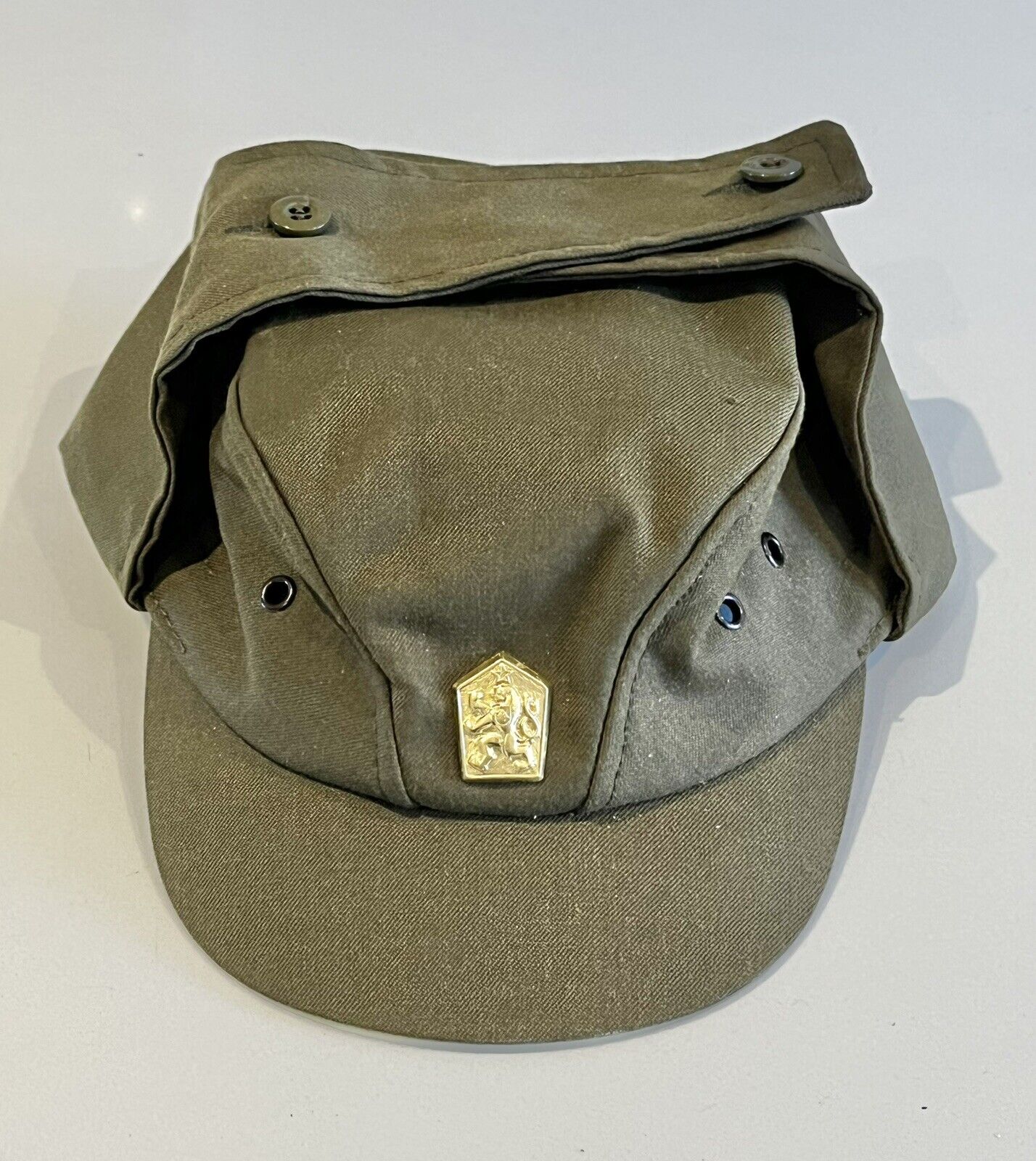 Vintage Czechoslovakian Czeck Military Army Officer's Hat Cap