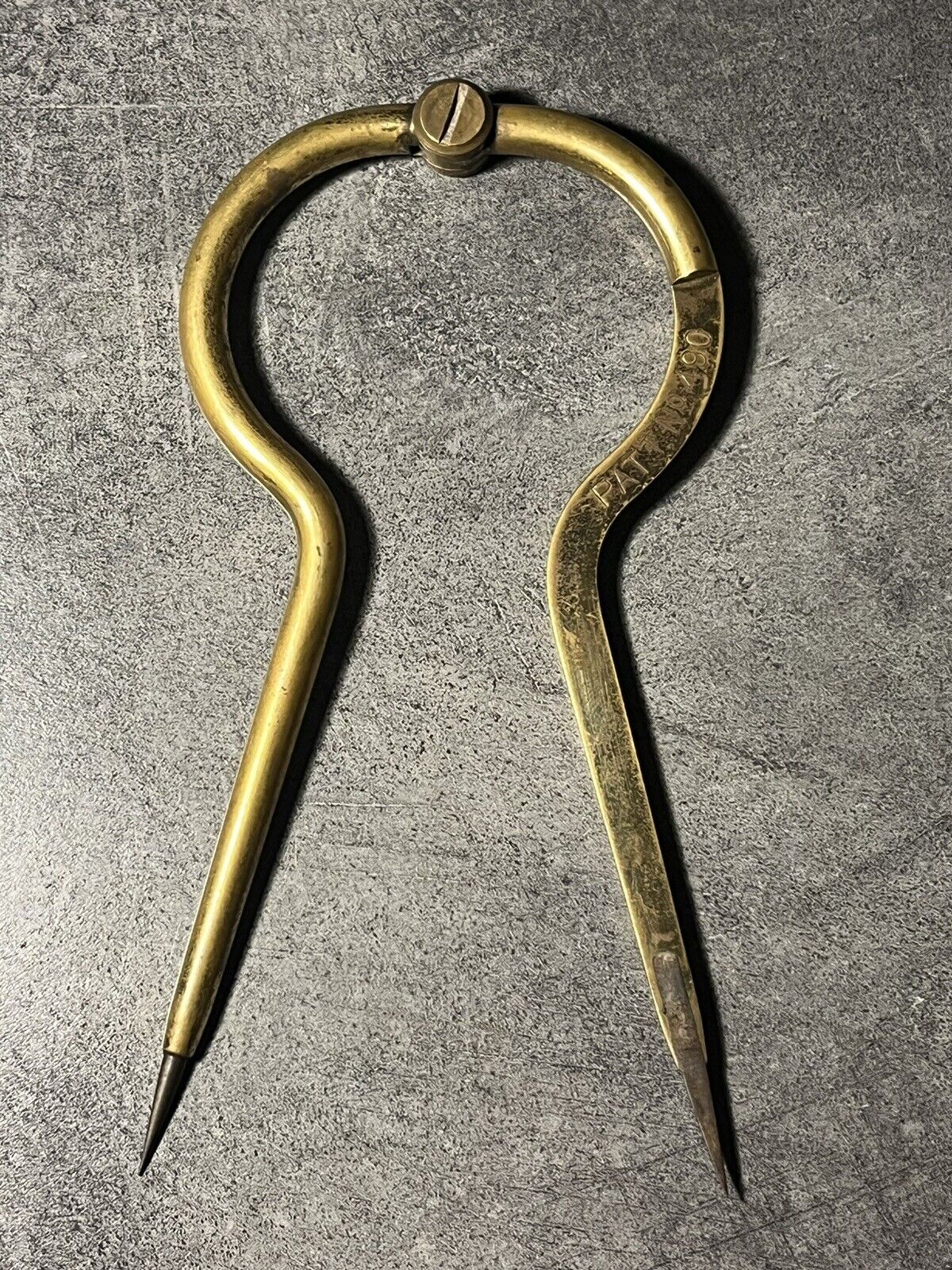 ROYAL NAVY BRASS NAUTICAL MAP DIVIDERS - CROWS FOOT MARK 19678PATT NO. 490