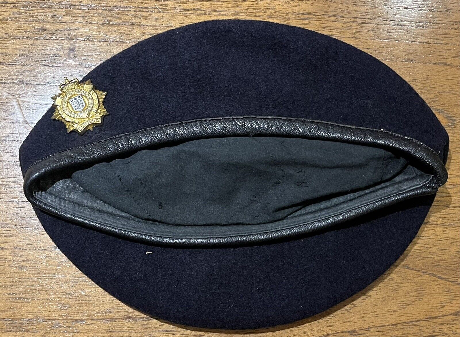 British Army 1990s RLC Cap Badge And Beret. Size 57