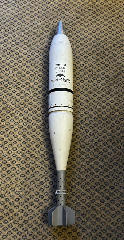 Inert Deactivated Original British L54A1 81MM Illuminating Mortar