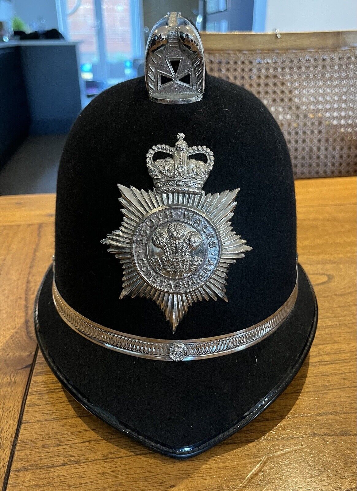 Obsolete South Wales Constabulary Coxcomb Helmet