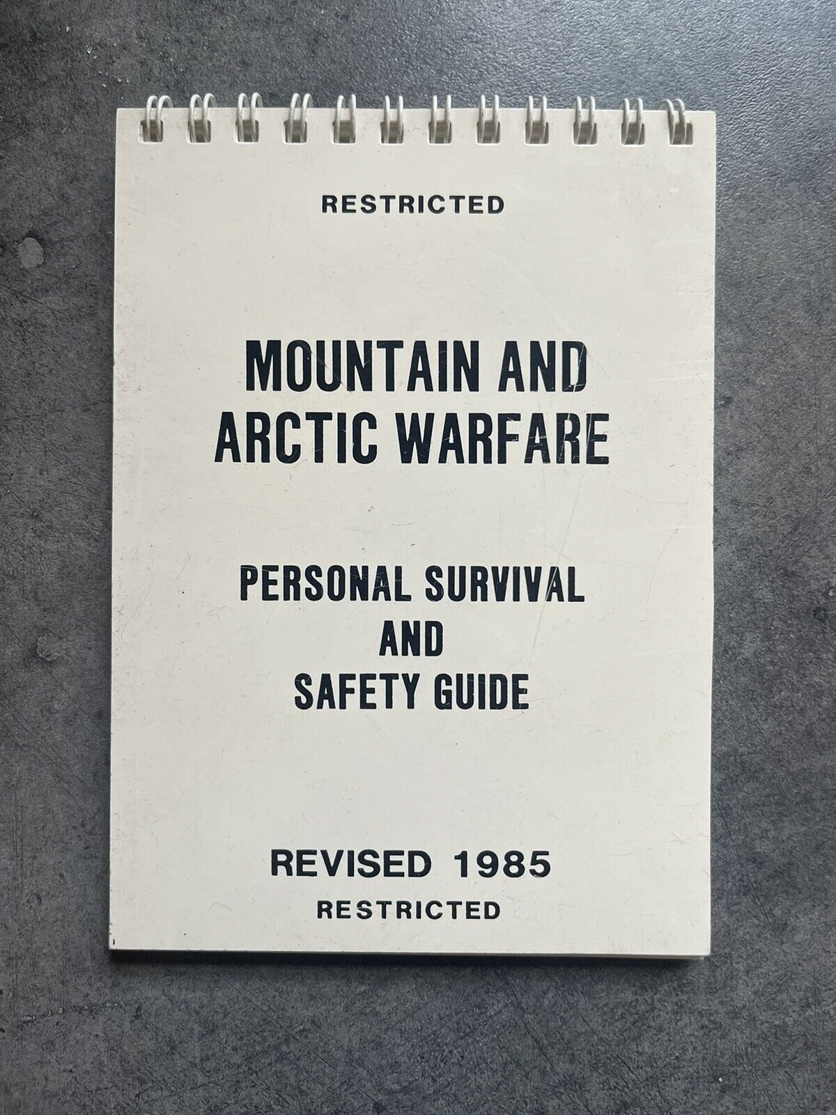 British Army Mountain and Arctic Warfare Personal Survival Guide