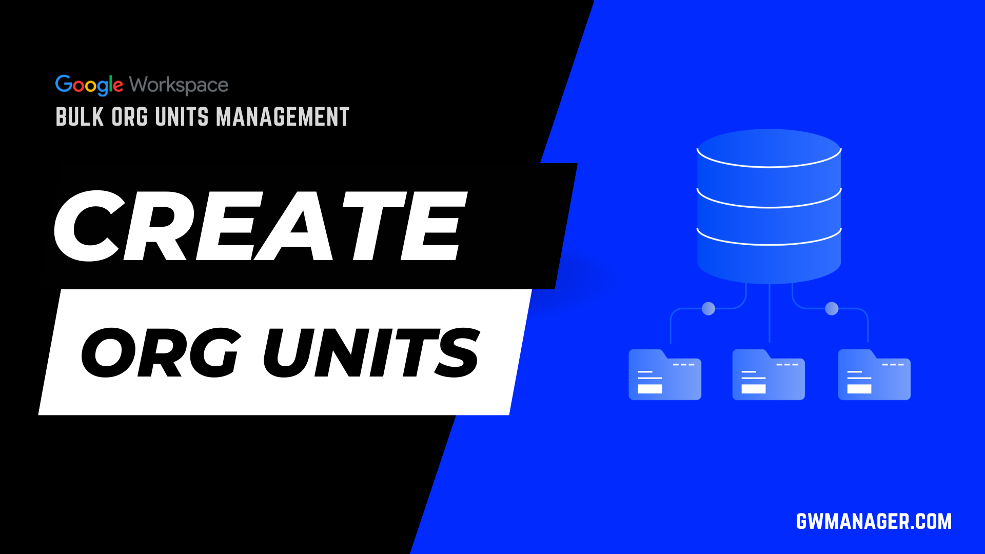 Bulk Create Google Workspace Org Units with GW Manager
