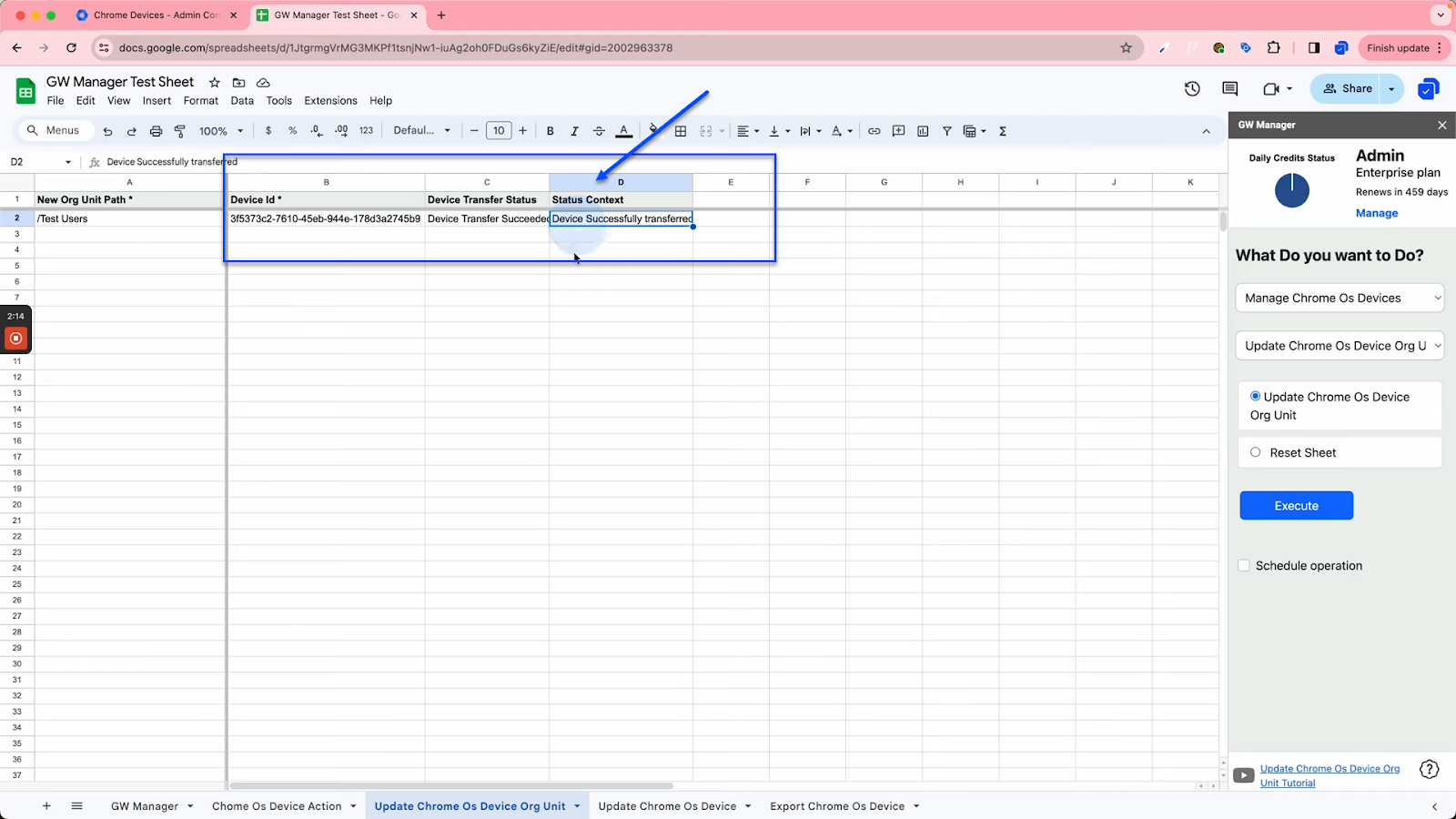 Easily Change Organization Units for Multiple Chrome OS Devices Using GW Manager