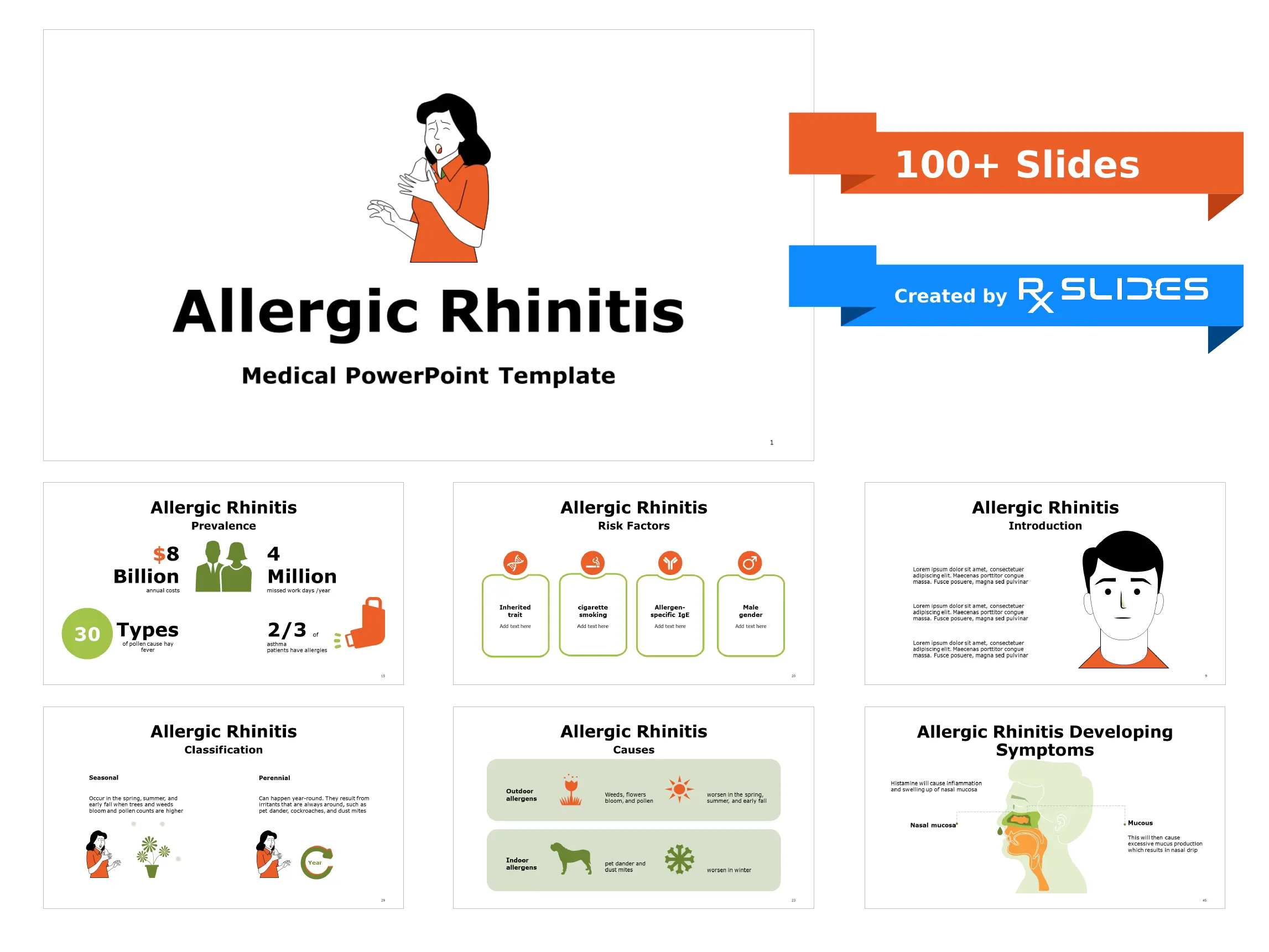 Download Allergic Rhinitis Presentation Template| RxSlides