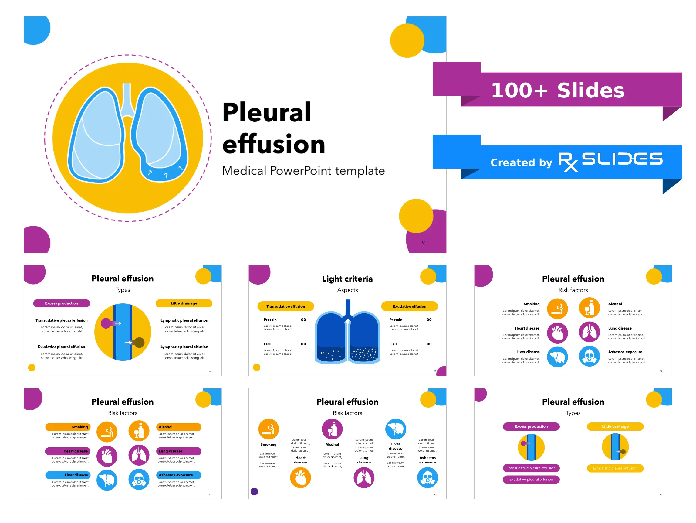 Download Pleural Effusion PowerPoint Template| RxSlides