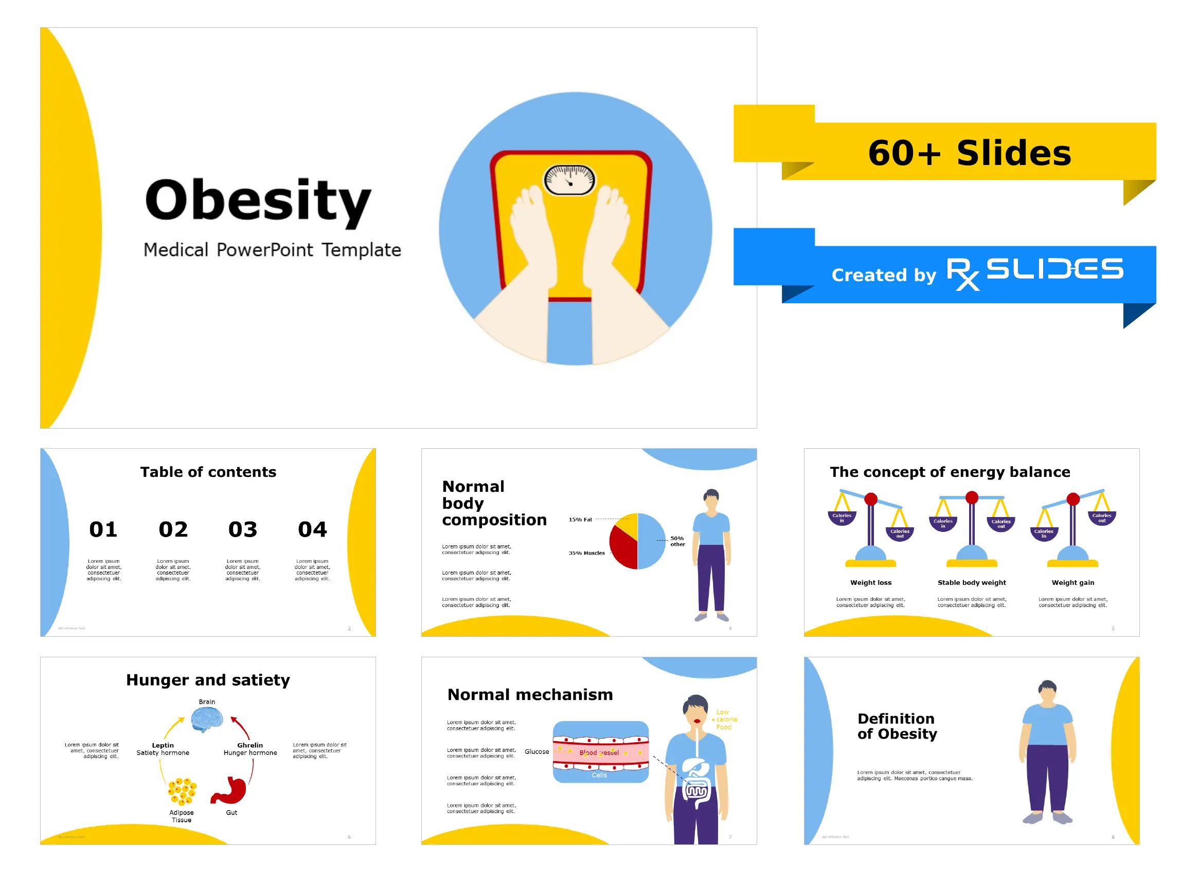 Download Obesity PowerPoint Template| RxSlides