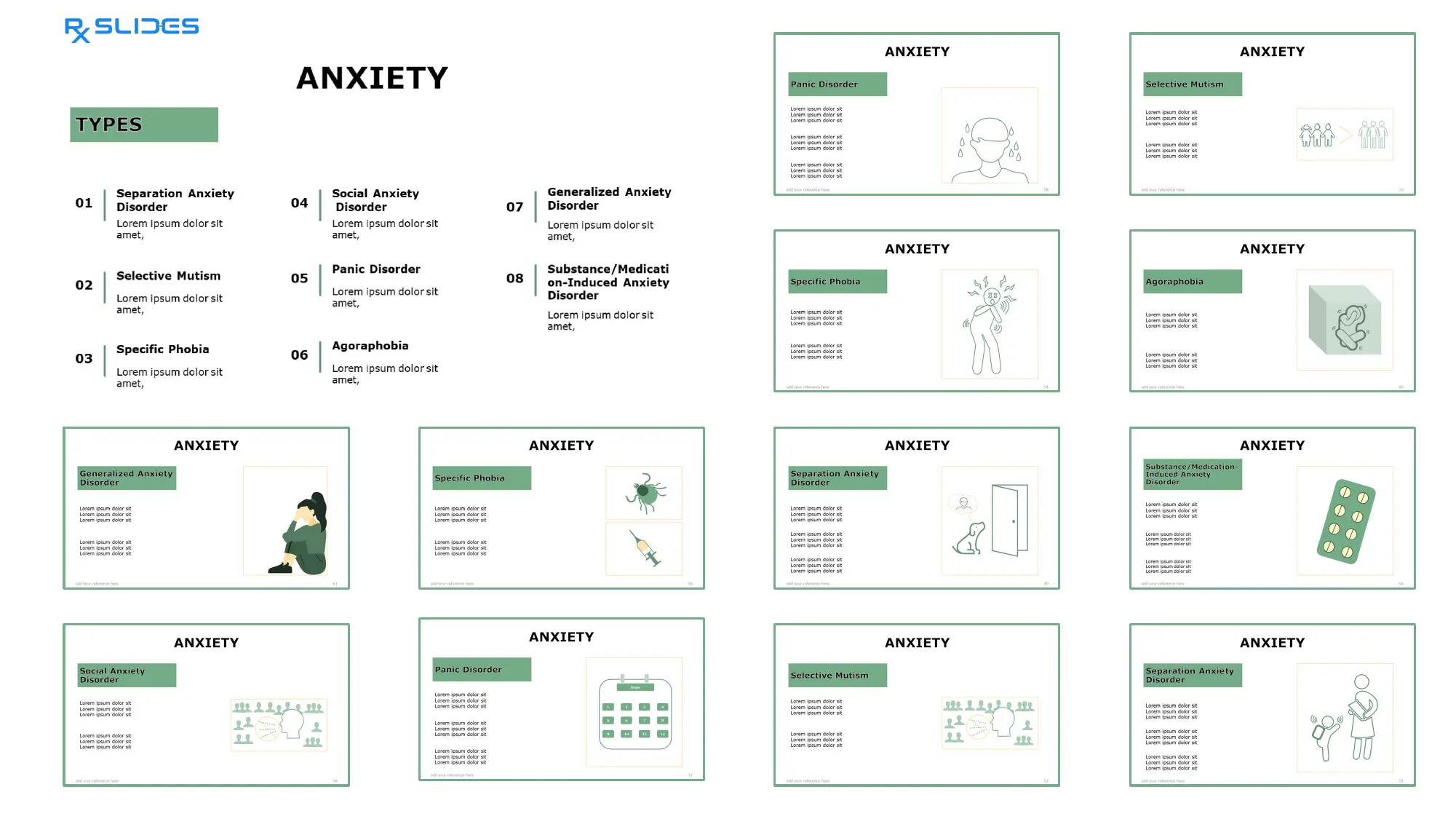 Download Anxiety PowerPoint Template| RxSlides
