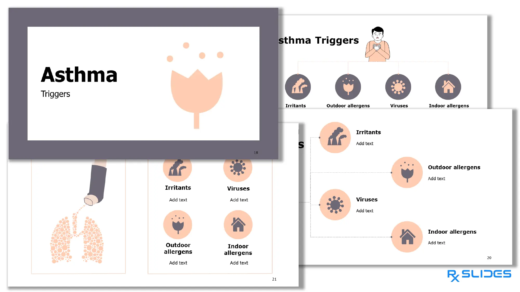 Download Bronchial Asthma PowerPoint Template| RxSlides