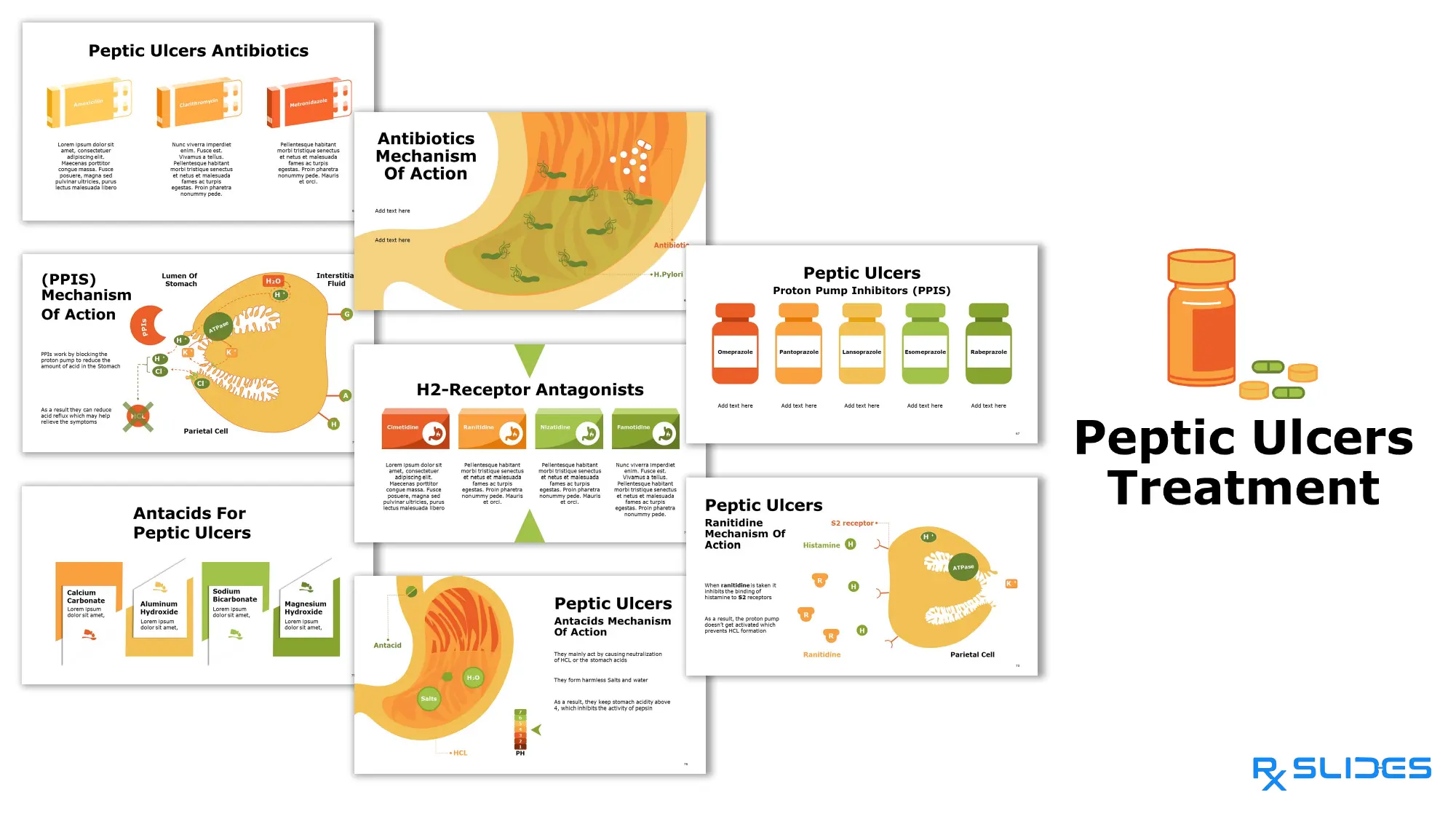 Download Peptic Ulcer Disease PowerPoint Template| RxSlides