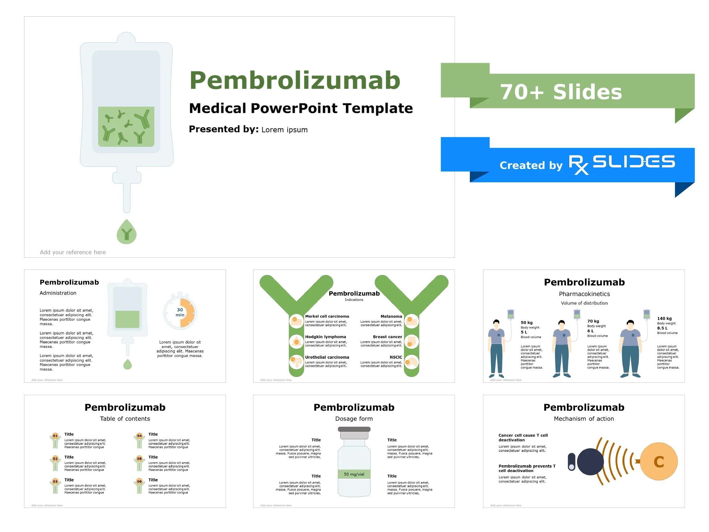 Download Pembrolizumab PowerPoint Template| RxSlides